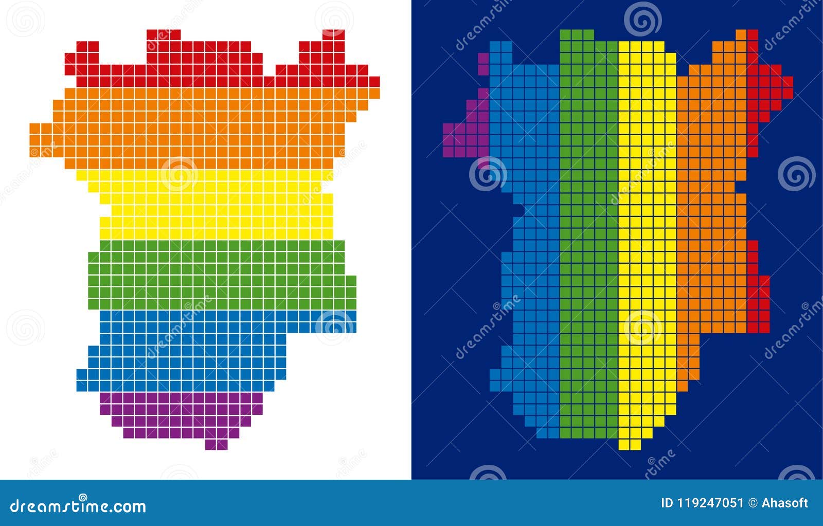 Spectrum Pixel Dotted Chechnya Map Cartoon Vector | CartoonDealer.com ...