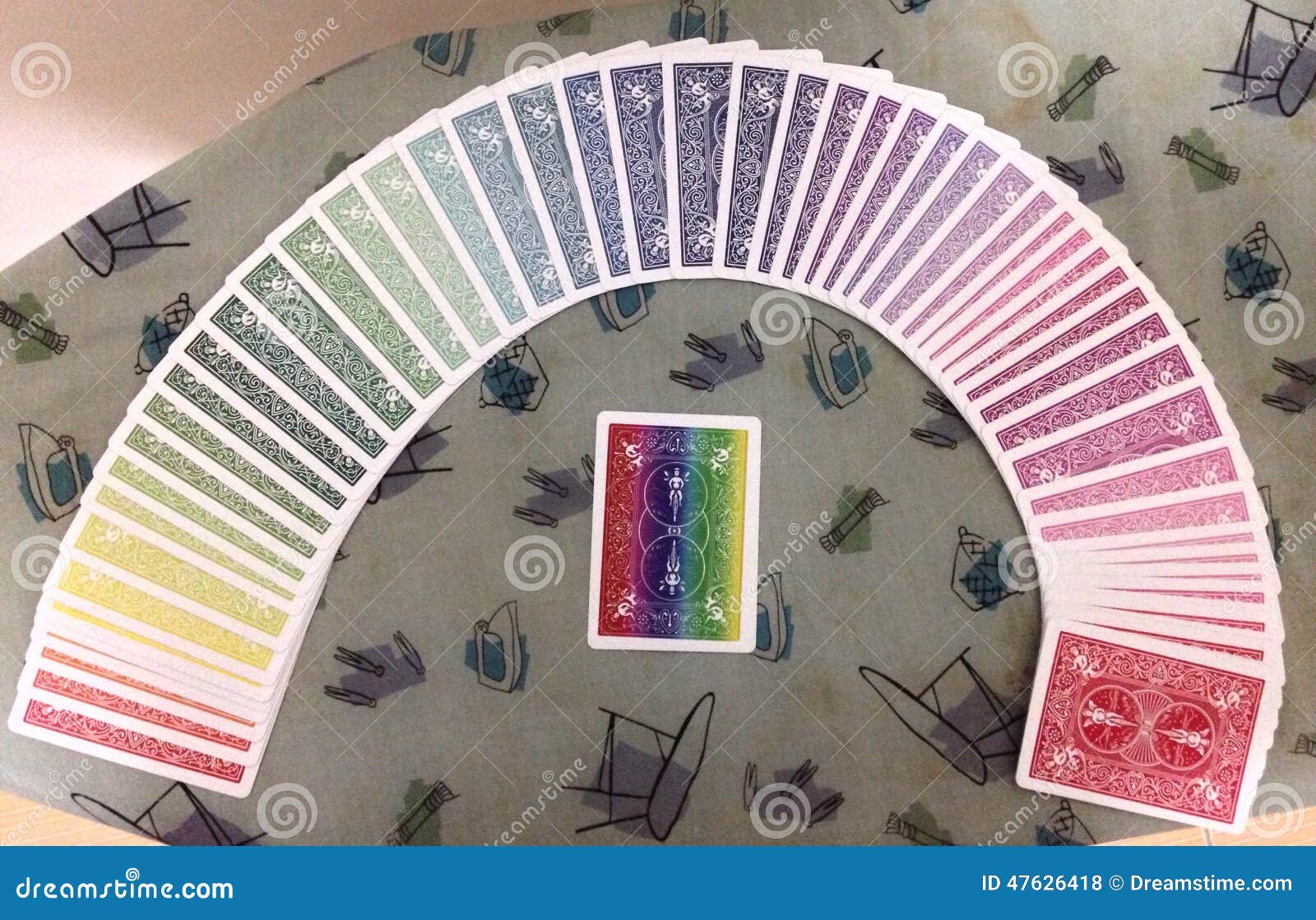 Spectrum playing cards stock photo. Image of looks, playing - 47626418