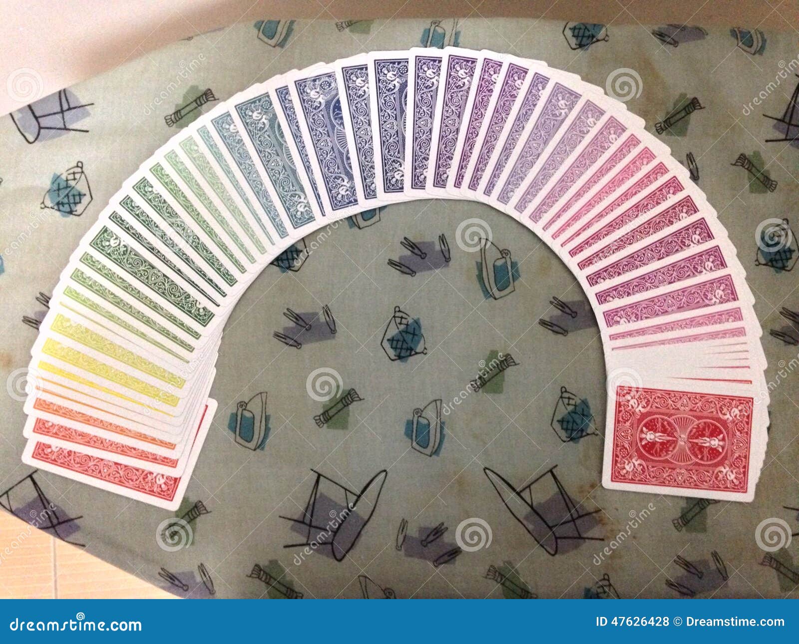 Spectrum playing cards stock photo. Image of cards, deck - 47626428