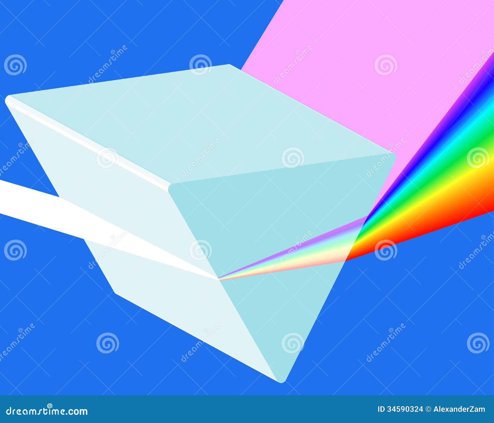 Spectrum prism stock vector. Illustration of deflection - 34590324