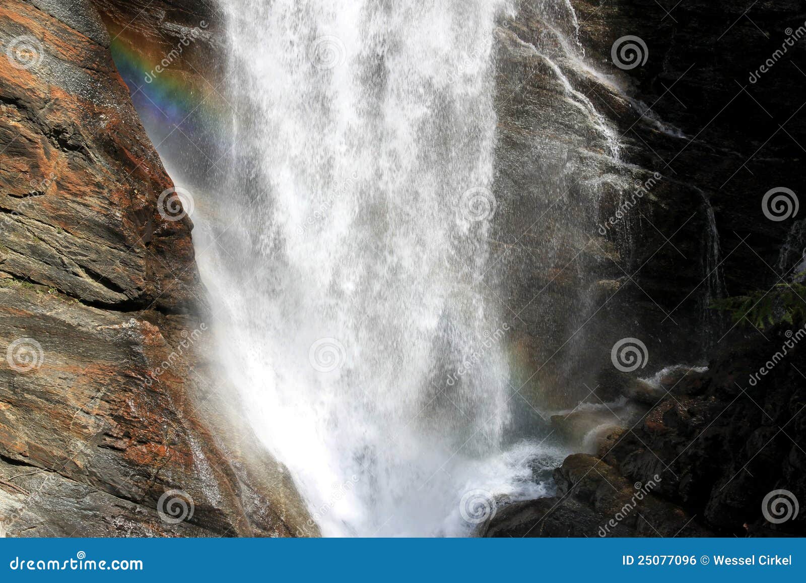 Spectrum in the Waterfalls of Lillaz, Italy Stock Photo - Image of ...