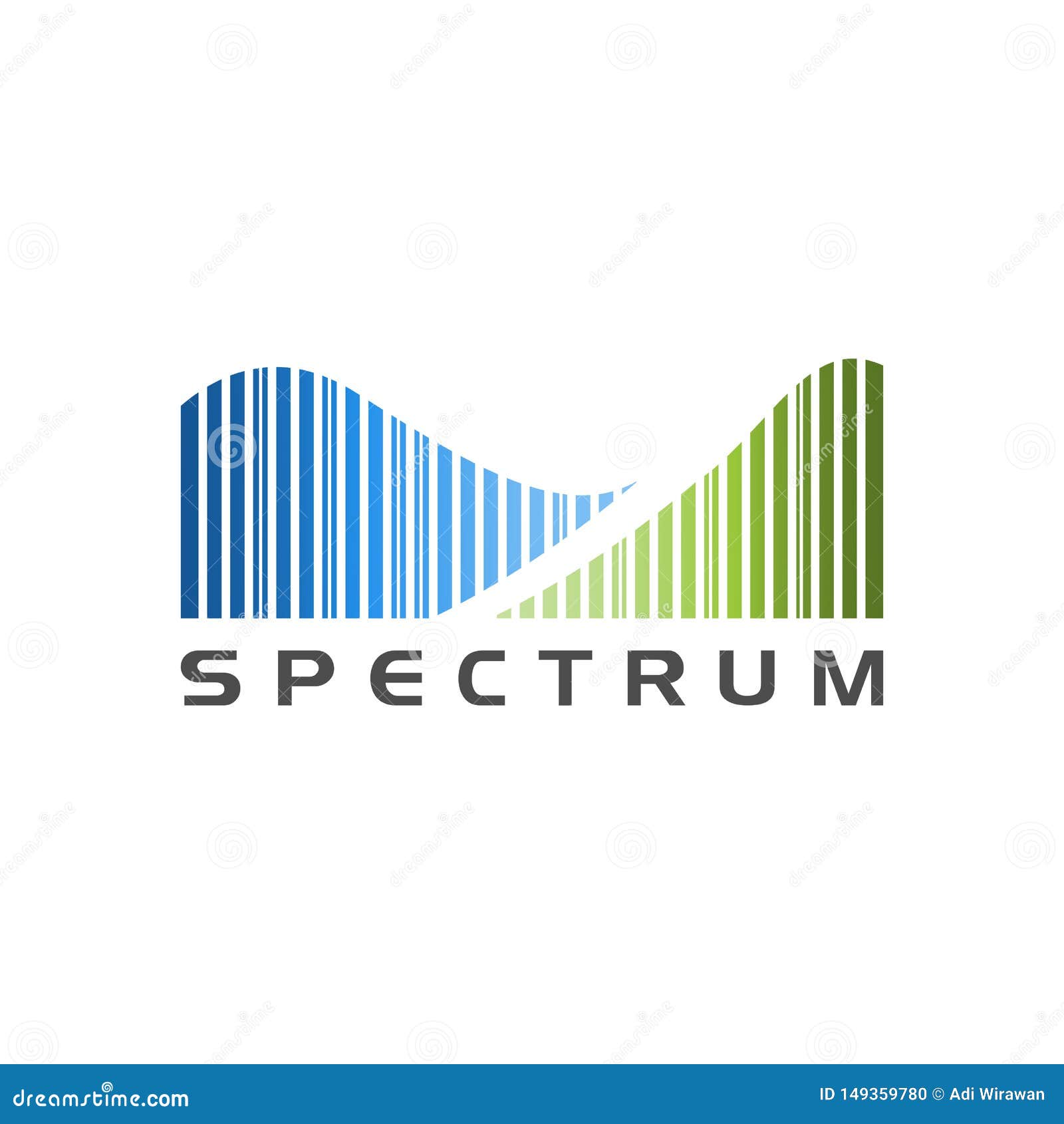 Spectrum Wave Logo Vector Isolated on White Backdrop Stock Vector ...