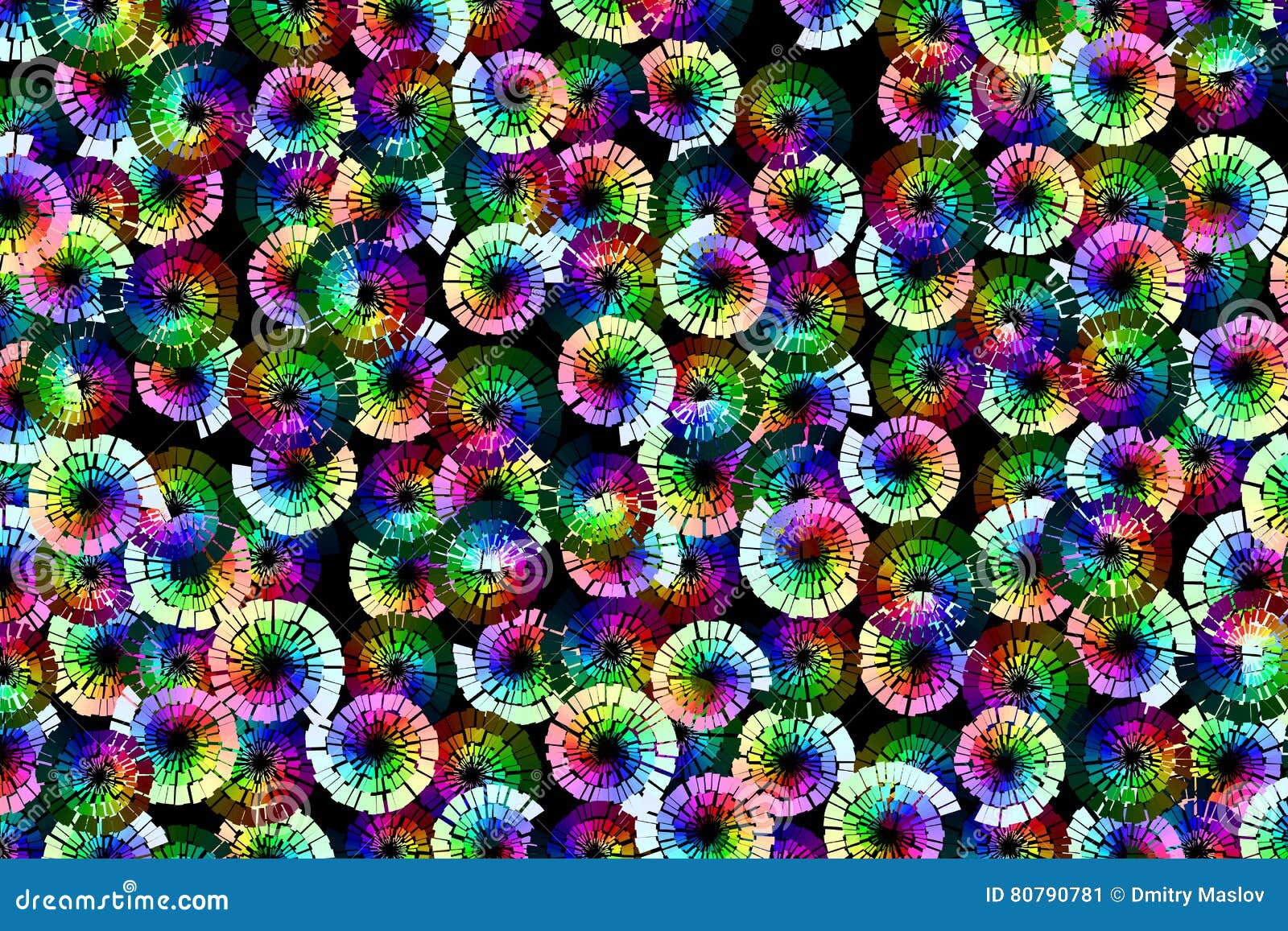 Spectrum Whirl Pattern stock vector. Illustration of rainbow - 80790781