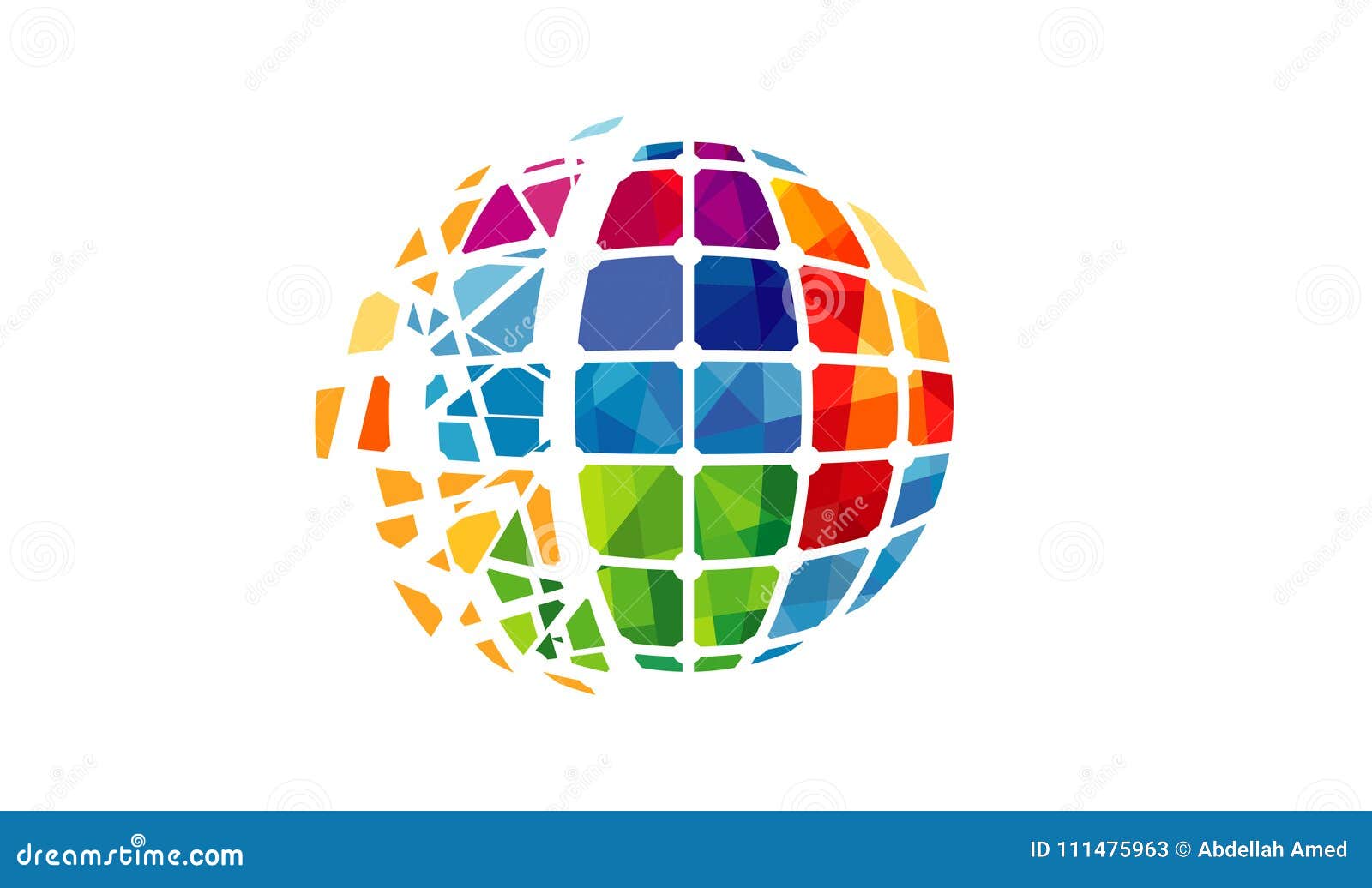 Spectrum World Pixel Polygons Logo Stock Vector - Illustration of ...