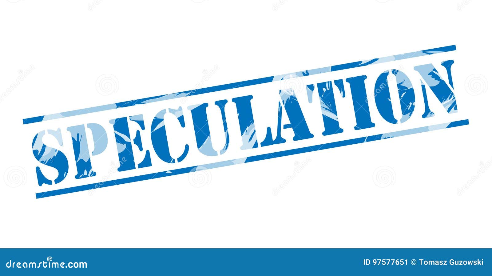 Speculation Blue Stamp Royalty-Free Stock Photography | CartoonDealer ...