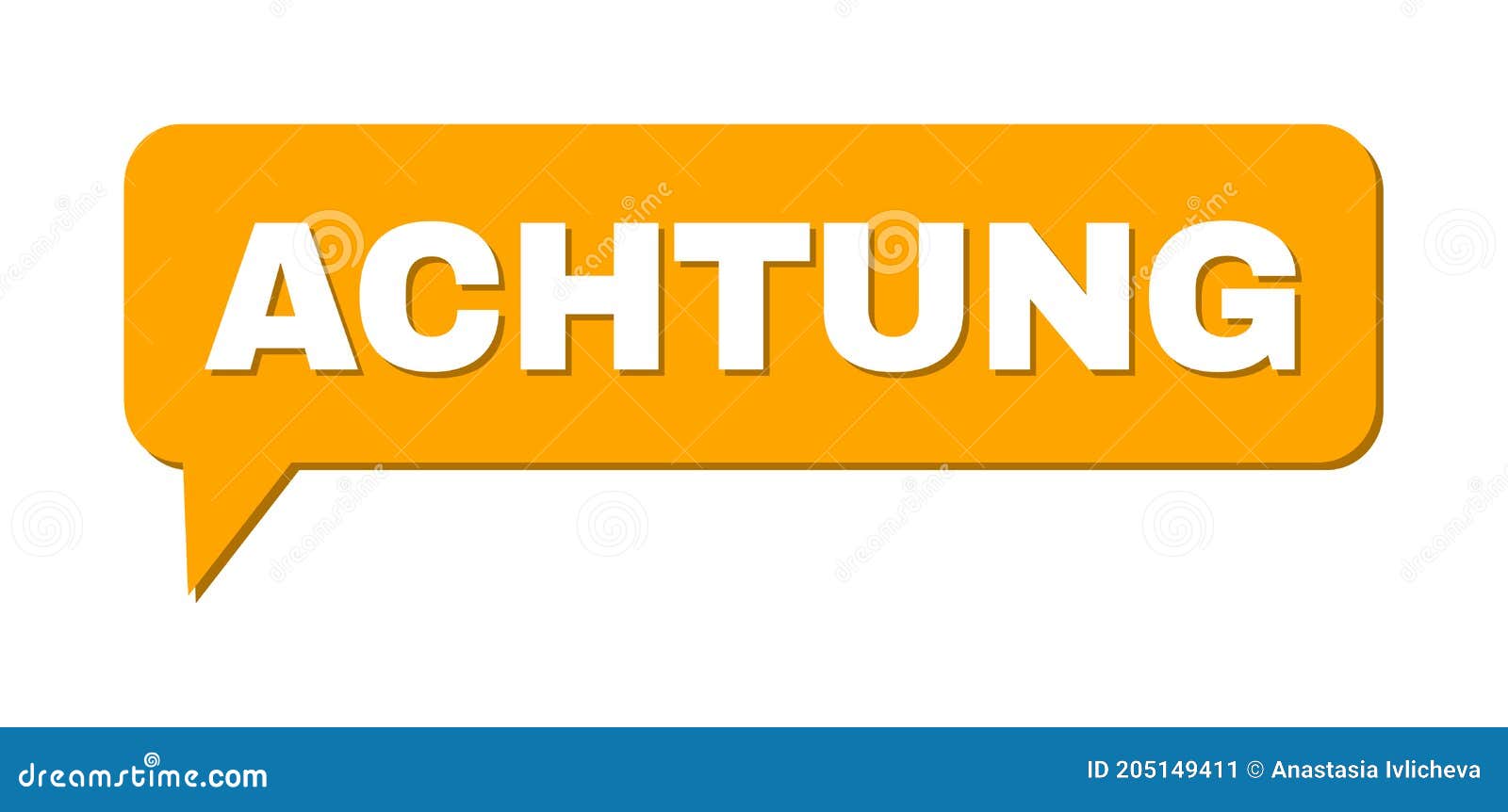 Speech ACHTUNG Colored Cloud Message Stock Vector - Illustration of ...
