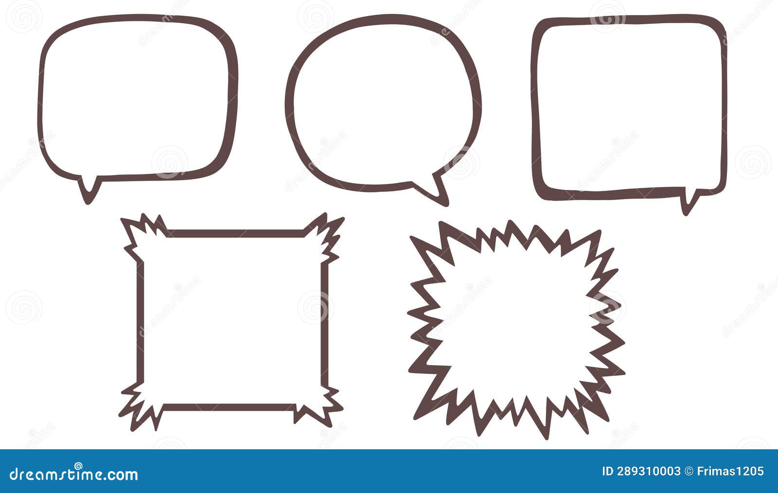 Speech Balloon Collection, Thoughts Bubble Stock Vector - Illustration ...