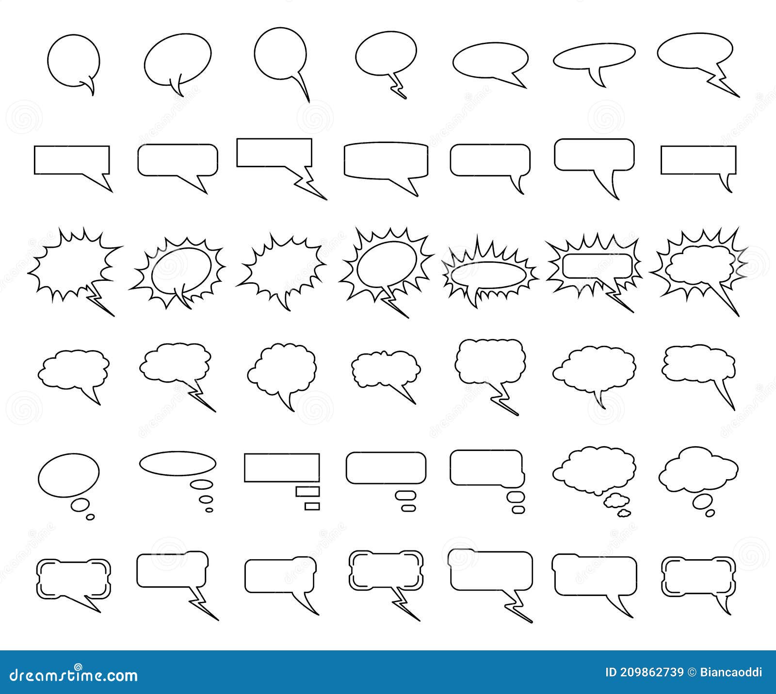 Speech Balloon, Comic Bubble Vector, Dialogue Balloons, Thought Bubble ...