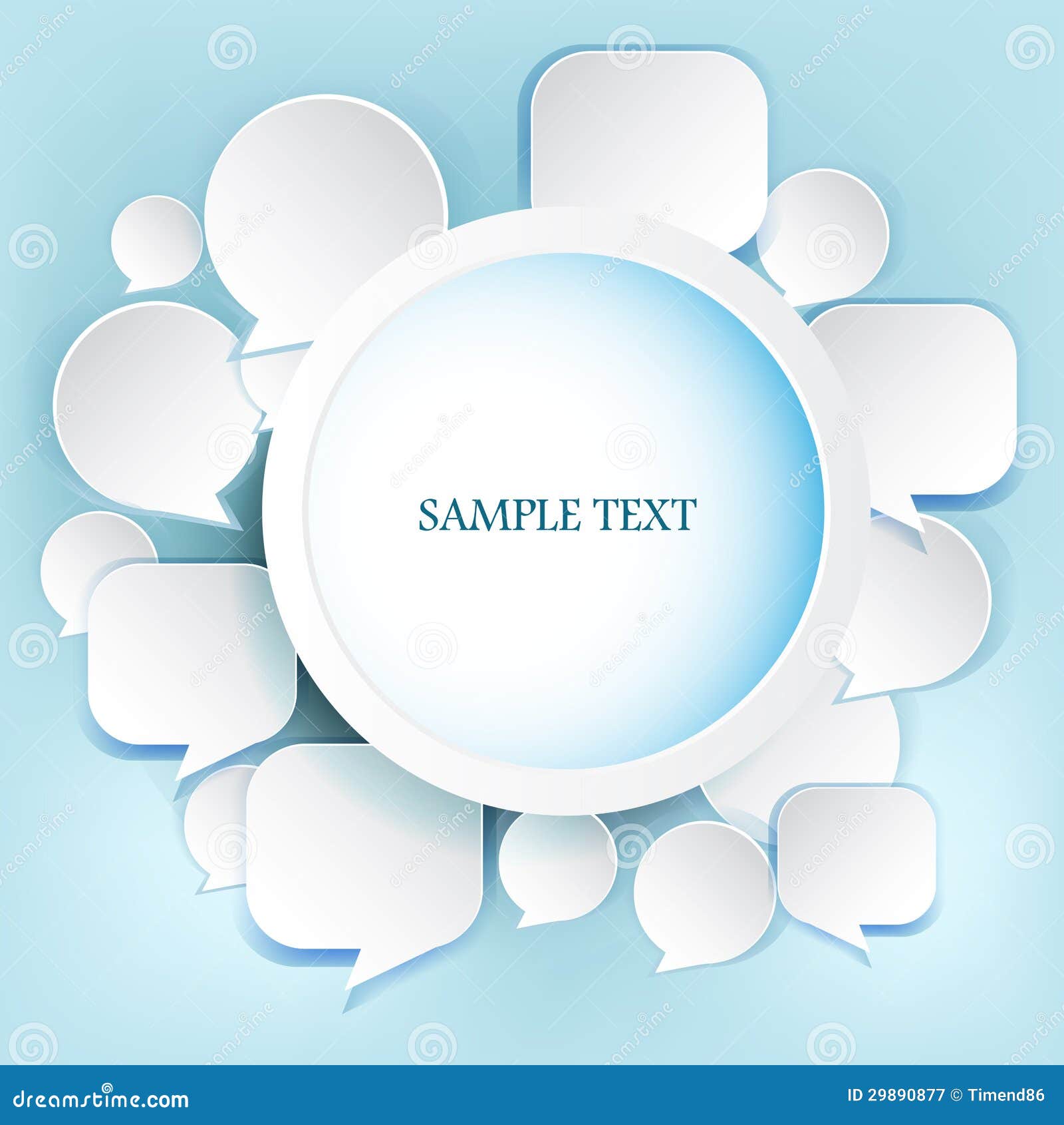 Speech balloons stock vector. Illustration of bubble - 29890877