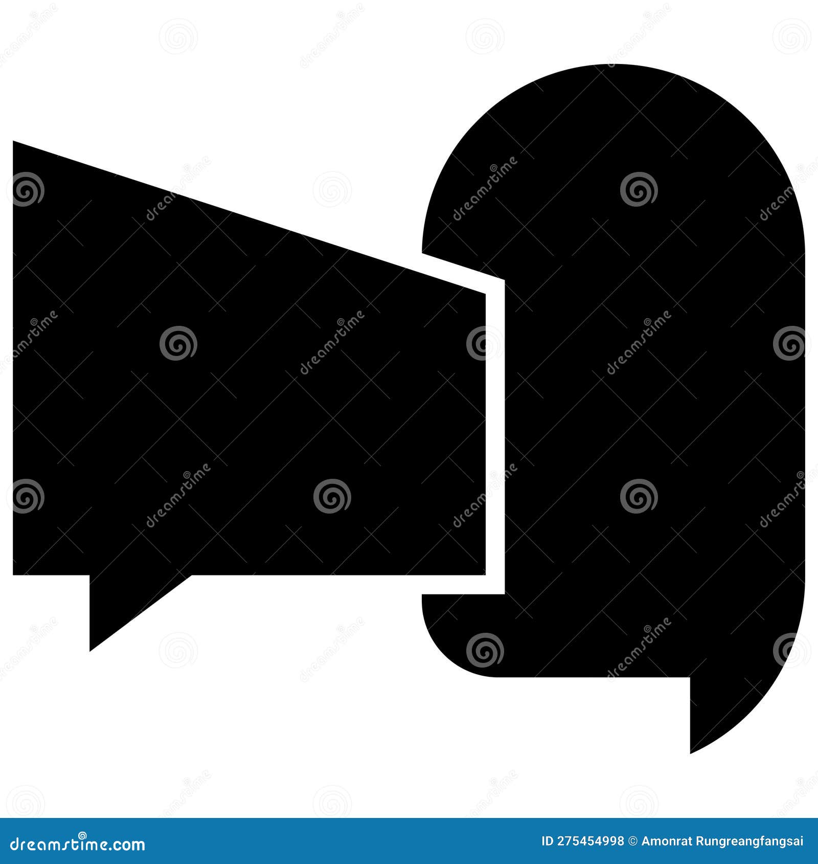 Speech Balloons Icon, Solid Style Vector Illustration Stock Vector - Illustration of speech ...