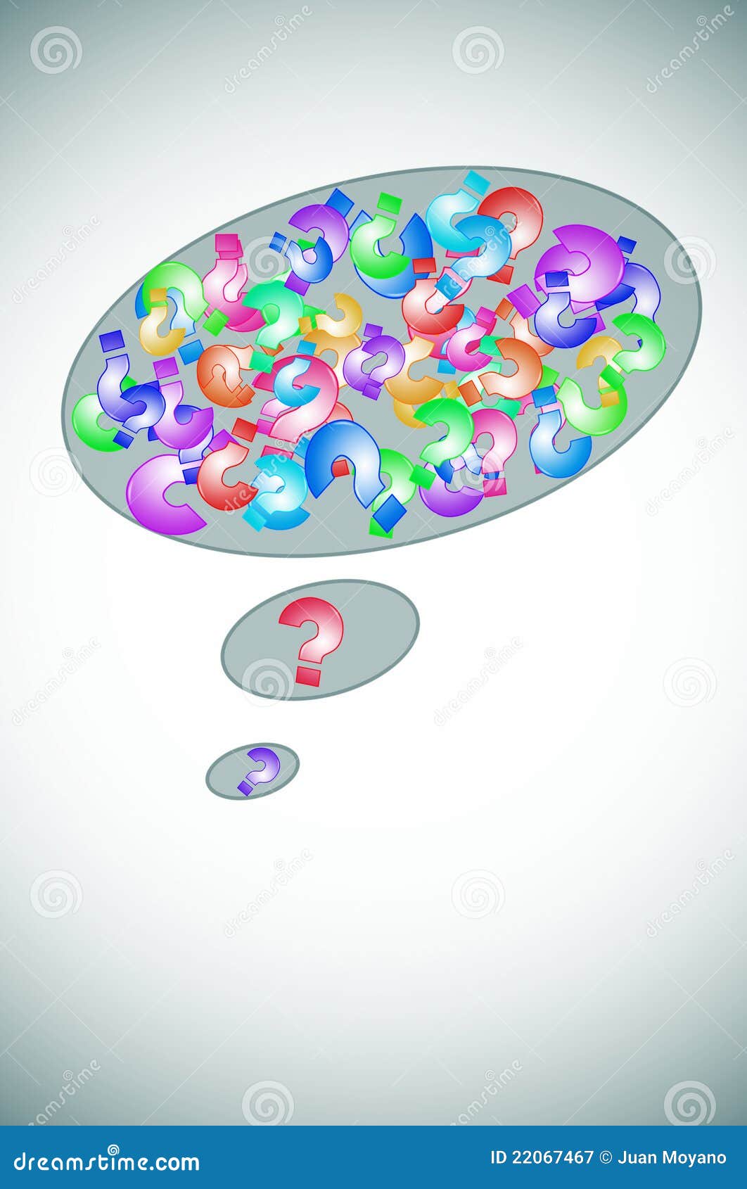 Speech Balloons with Question Marks Stock Illustration - Illustration ...