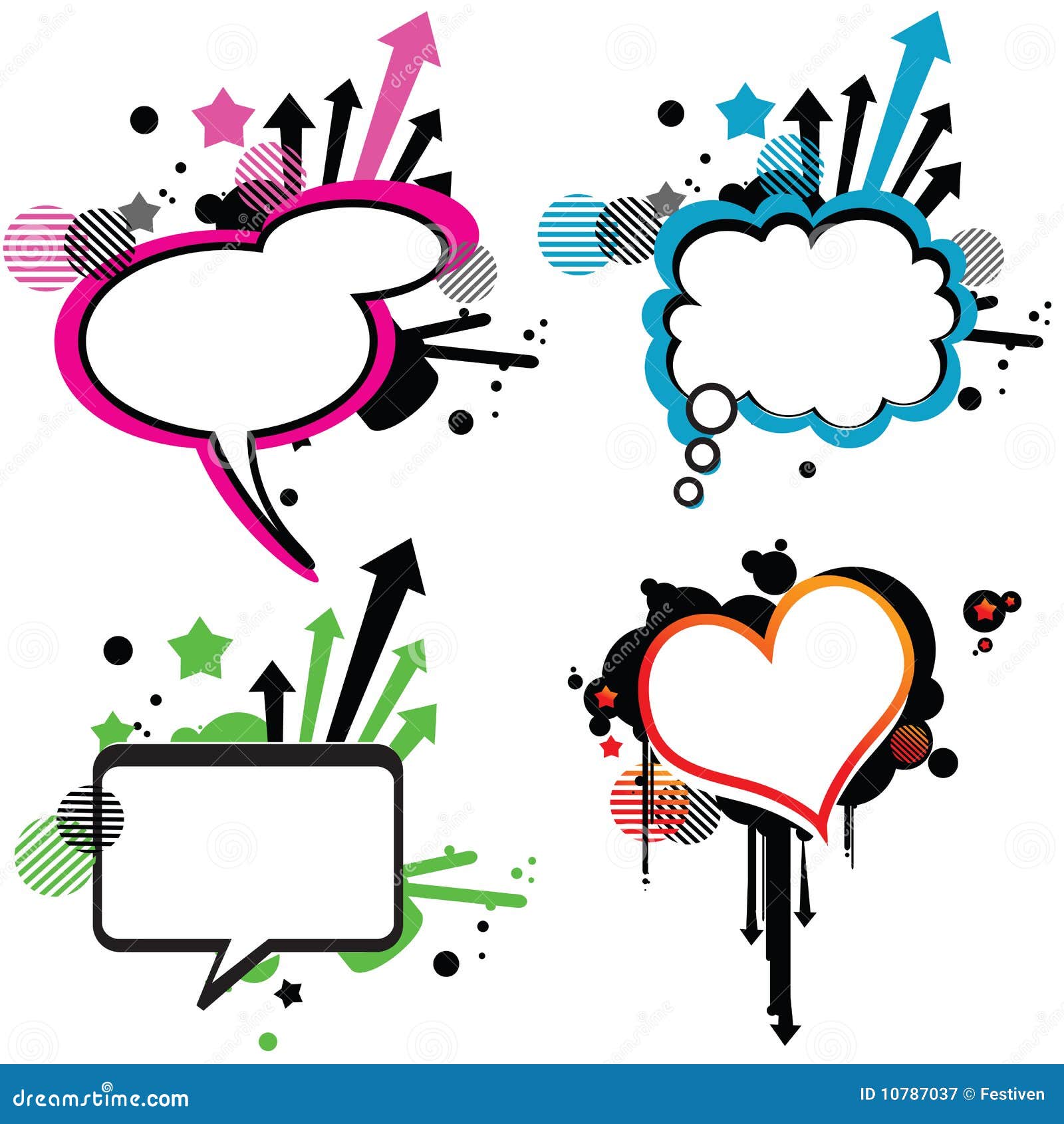 Speech Balloons (Speech Bubble) Stock Vector - Illustration of frame ...