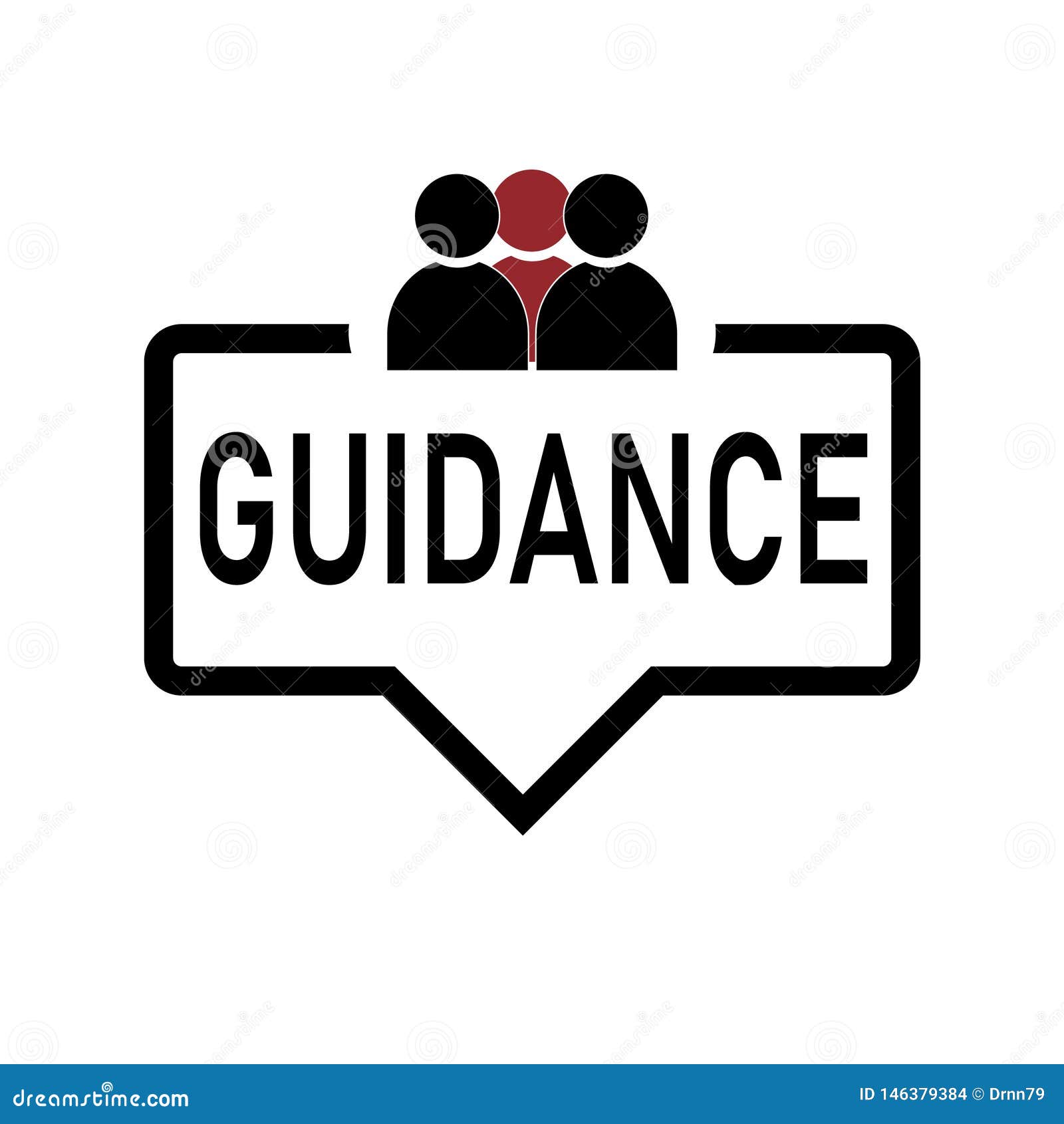 Speech Balloons with the Text Guidance Vector File. Stock Vector ...