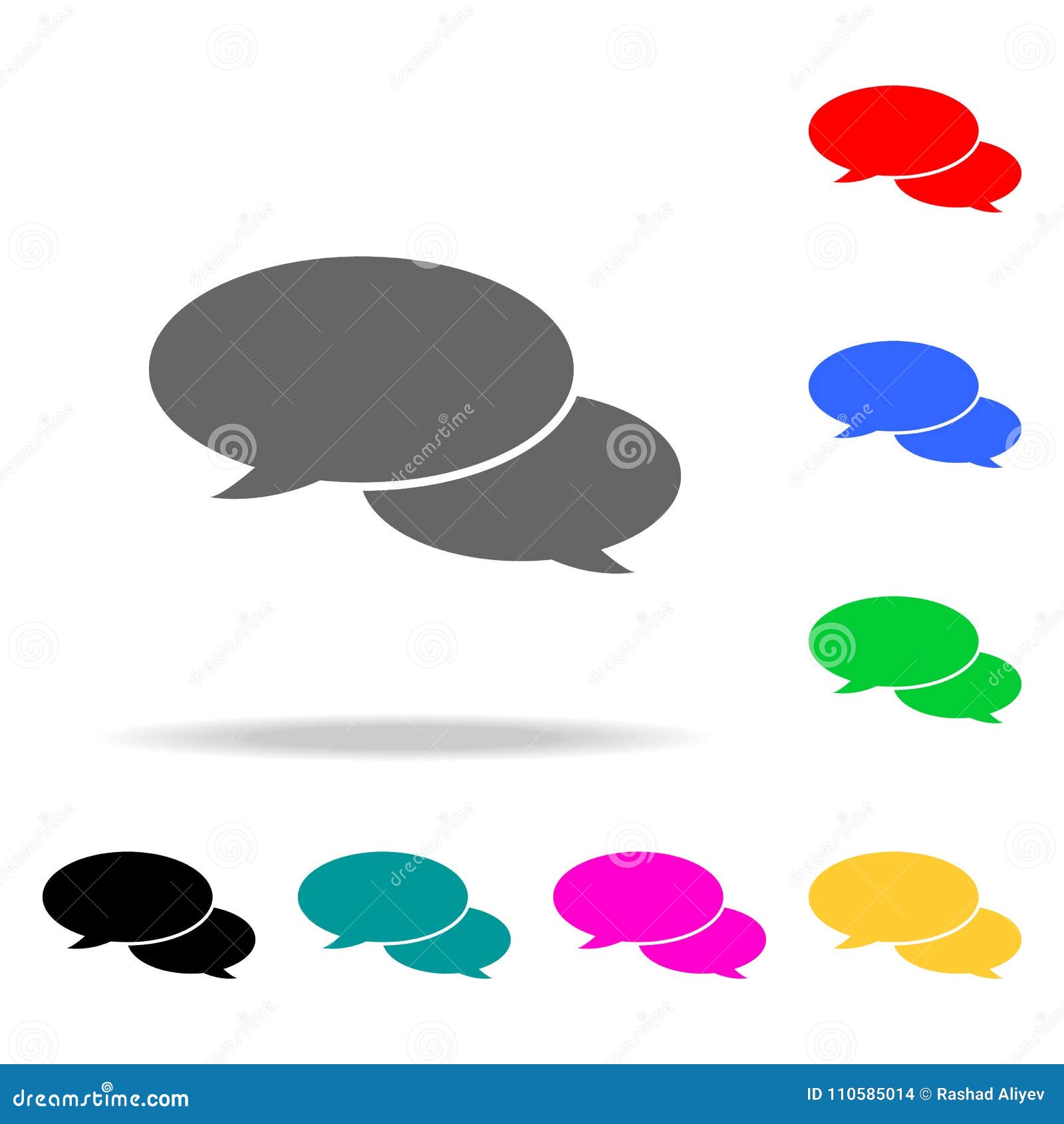 Speech Baloon Icons. Elements In Multi Colored Icons For Mobile Concept ...