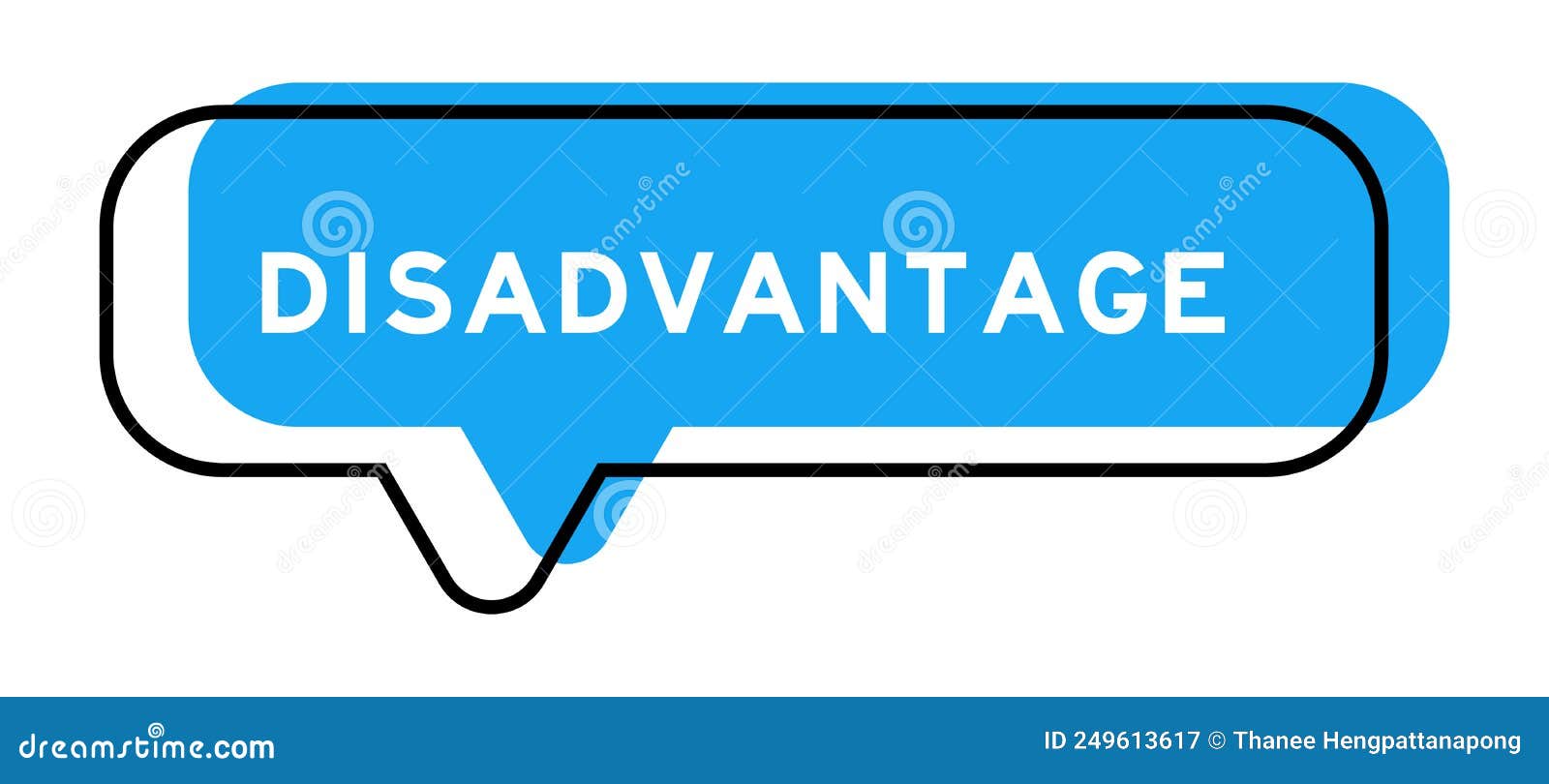 Speech Banner and Blue Shade with Word Disadvantage Stock Vector ...