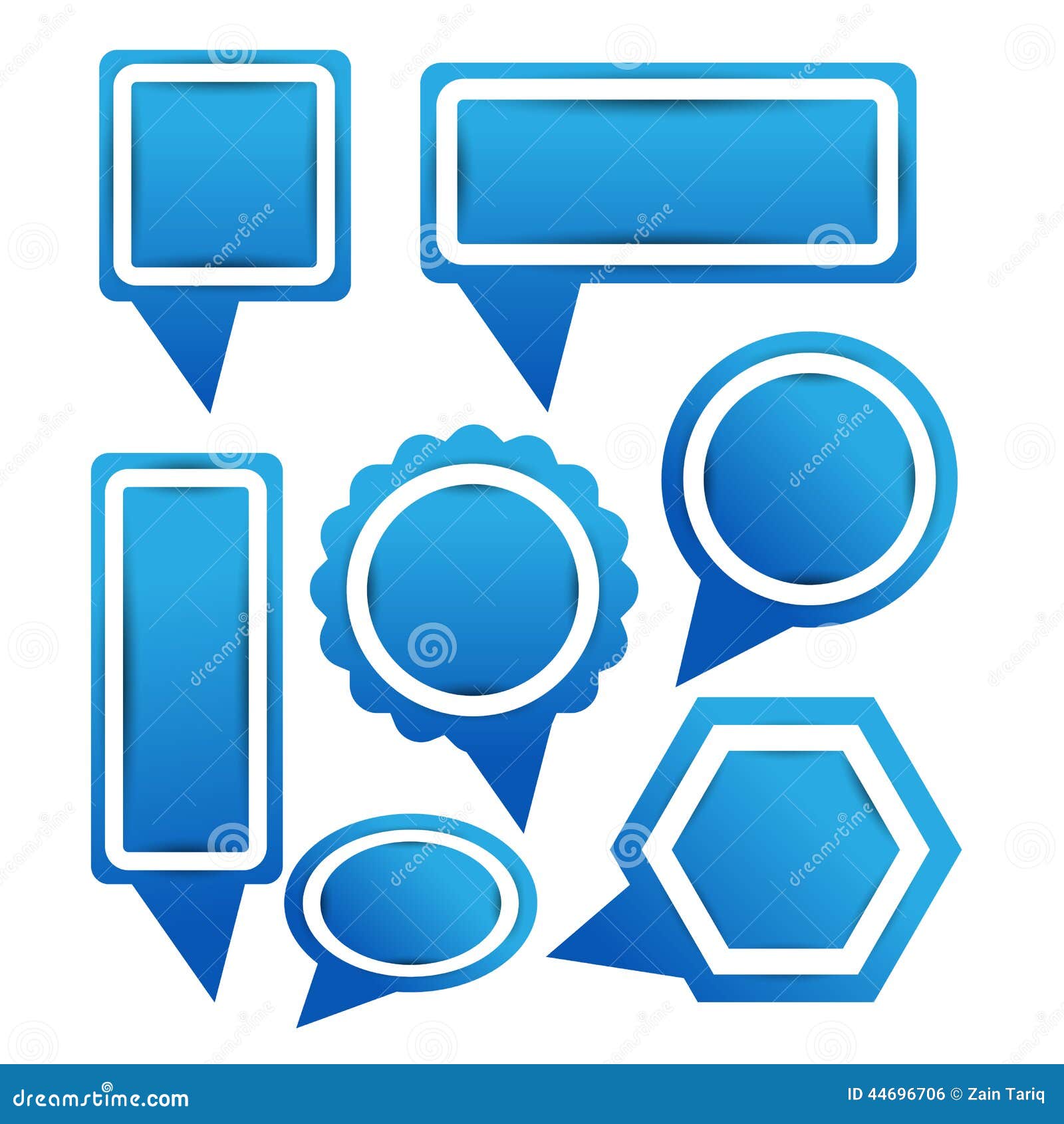 Speech banners stock vector. Illustration of number, label - 44696706