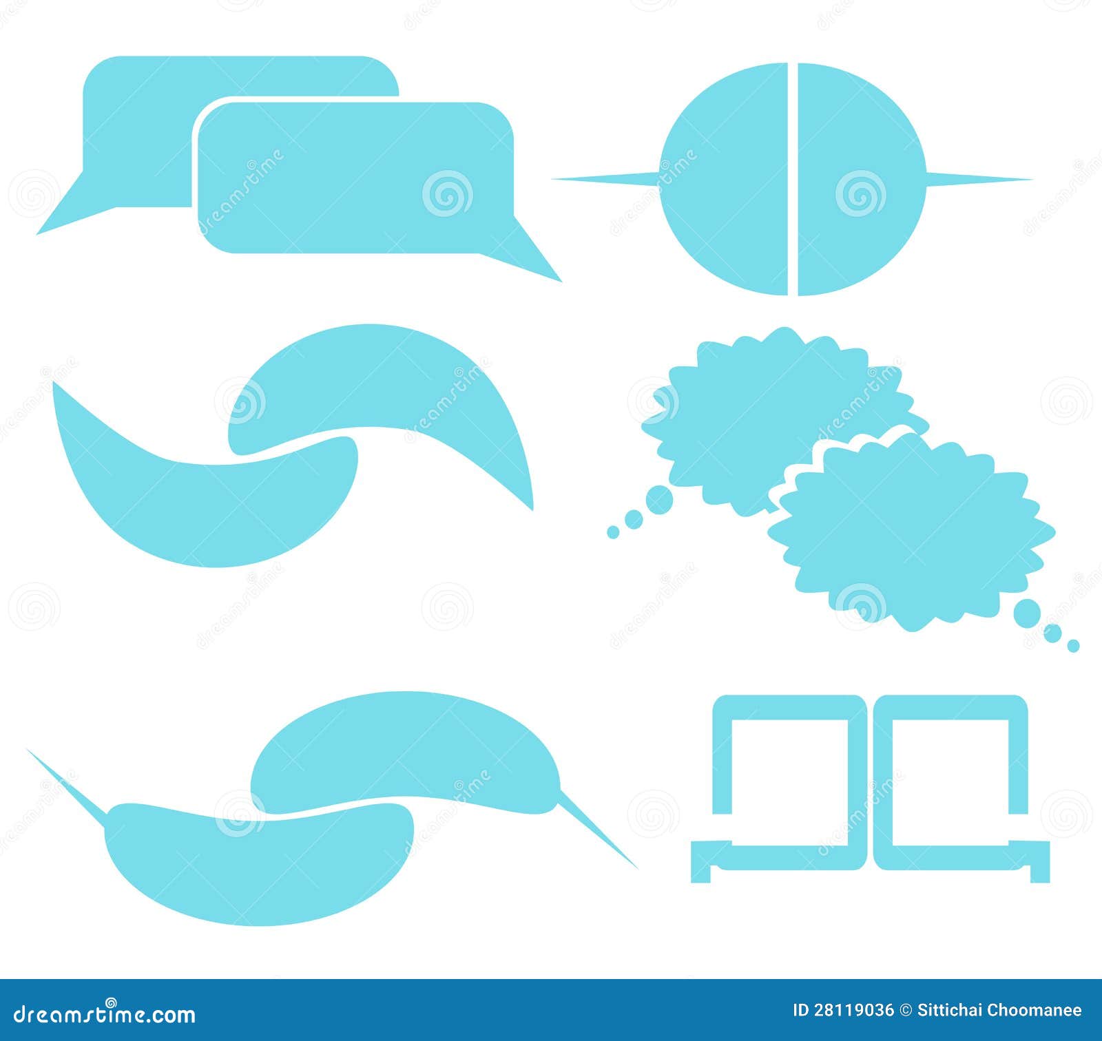 Speech Box Blue Graphic stock vector. Illustration of conversation ...