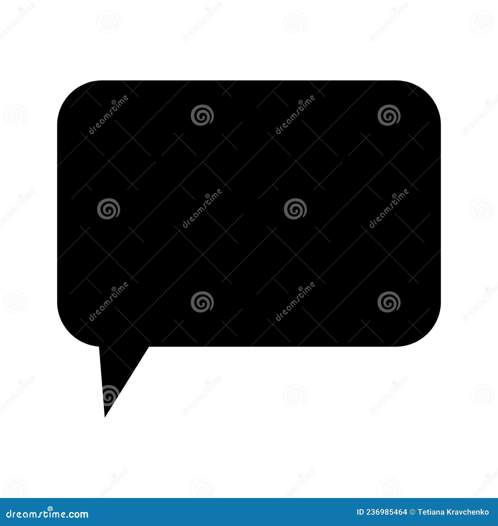 Speech Box Icon. Black Sign. App Element. Communicate Button. Dialogue ...
