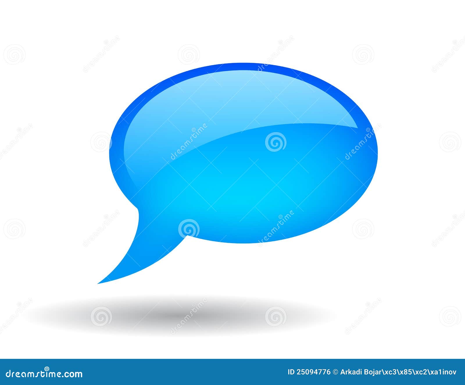 Speech bubble stock vector. Illustration of blue, glowing - 25094776