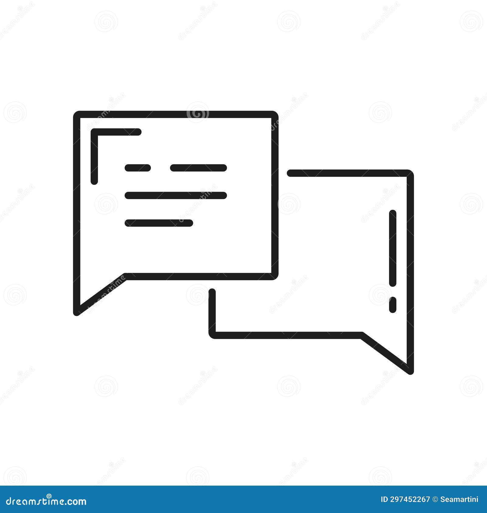 Speech Bubble Abstract Memo Dialog Message Doodle Stock Vector ...