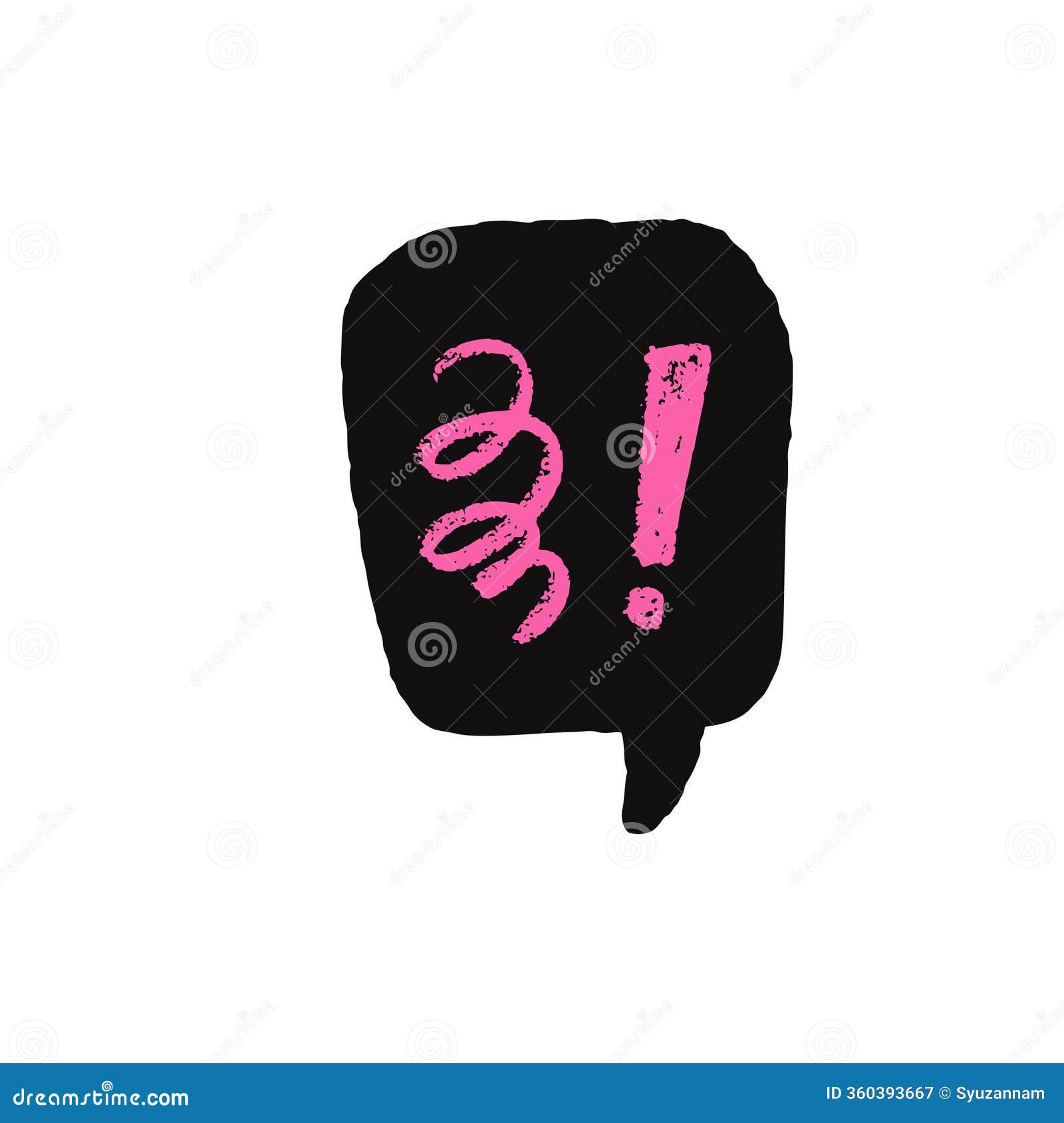 Speech Bubble with Abstract Swear Words. Curse Crayon Doodle Text ...