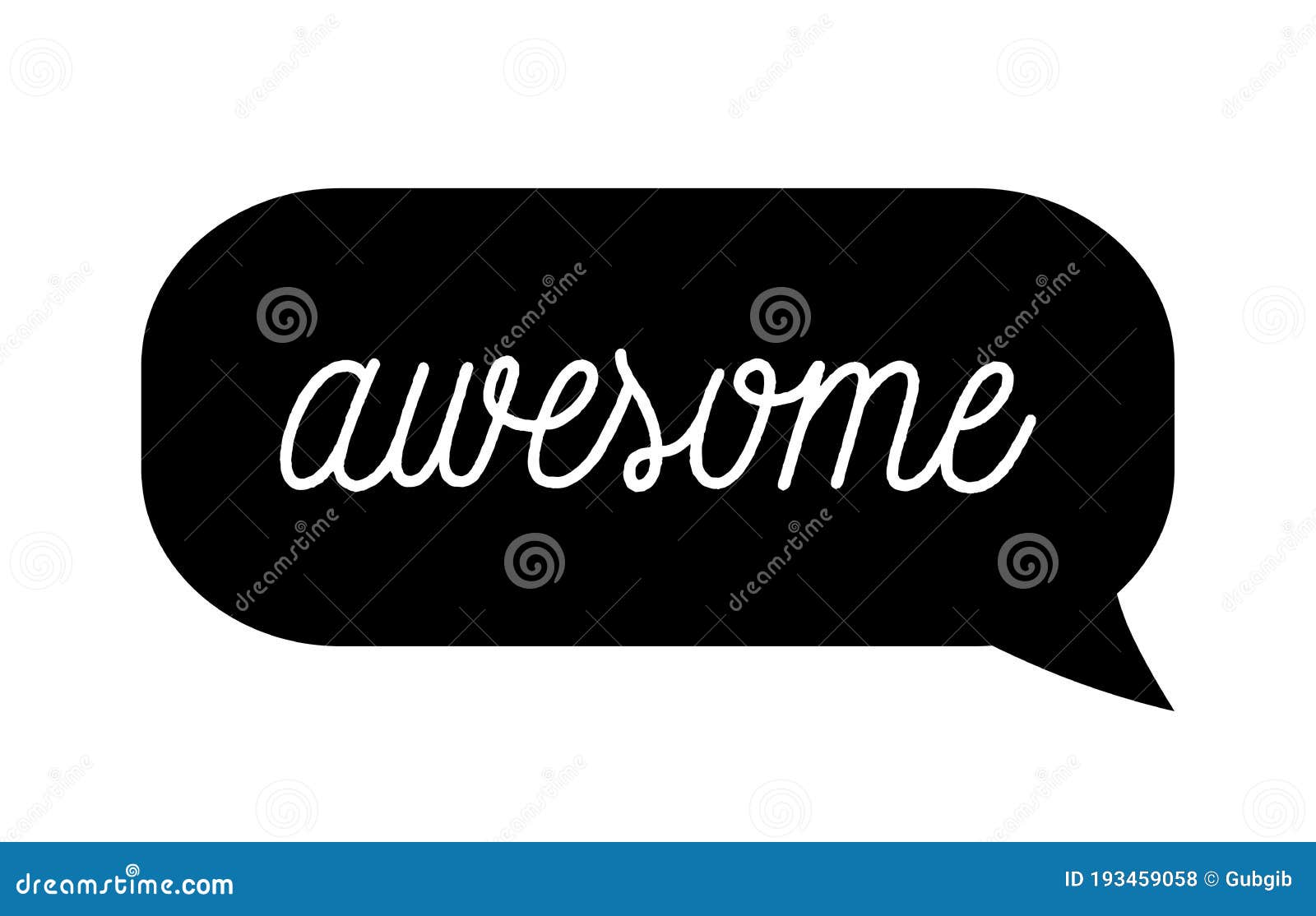 Speech Bubble with Awesome Quote Stock Vector - Illustration of bubble ...