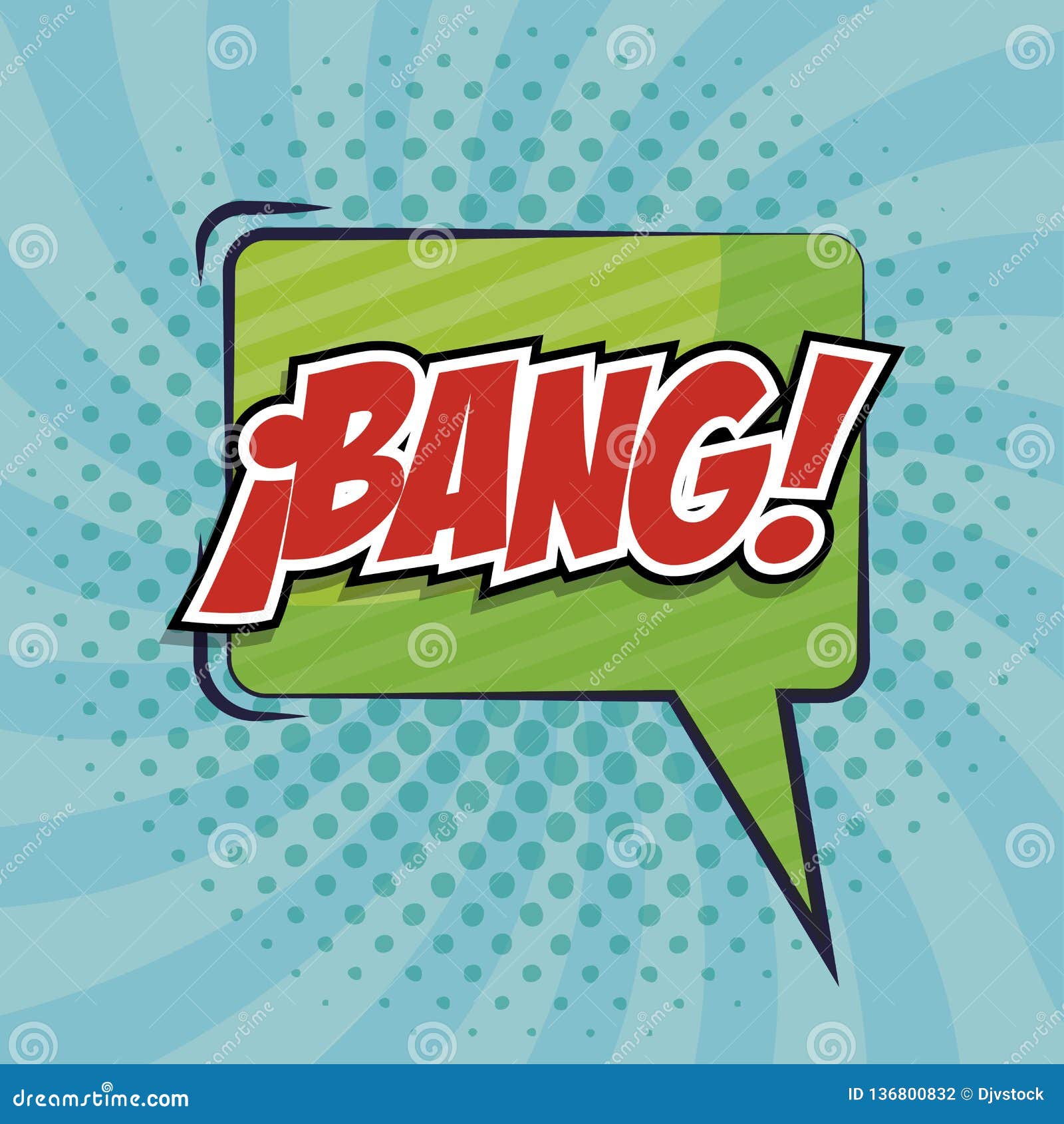 Speech Bubble with Bang Word Comic Pop Art Stock Vector - Illustration ...
