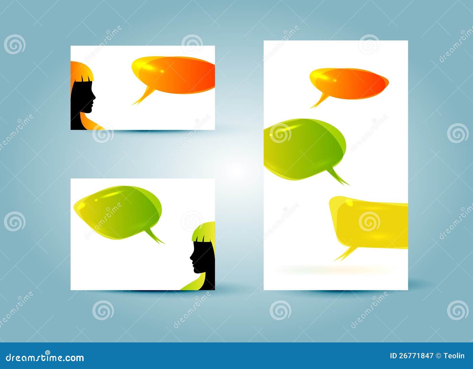 Speech Bubble Banner Templates Stock Illustration - Illustration of ...