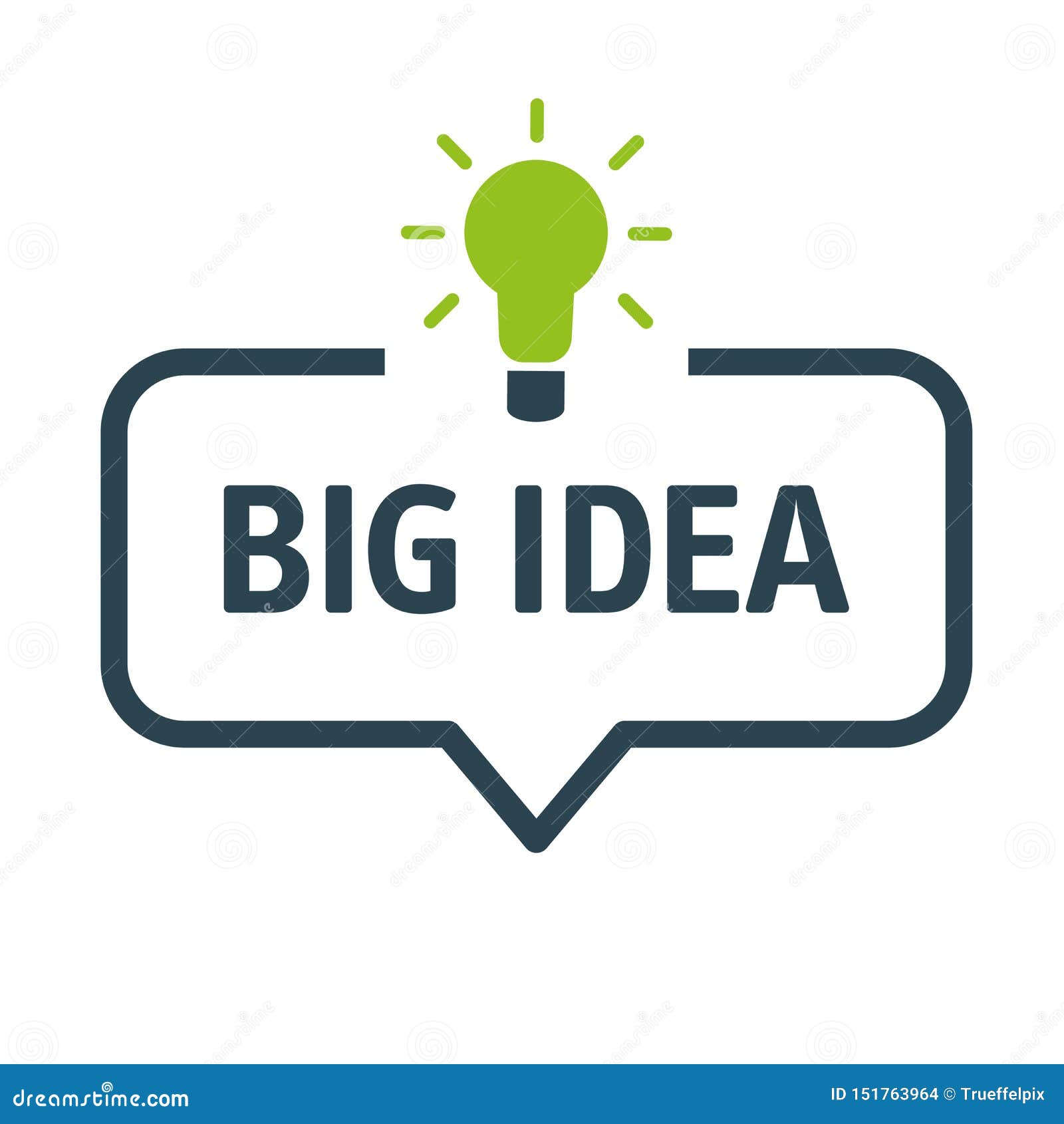 Speech Bubble BIG IDEA Vector Illustration Stock Vector - Illustration ...