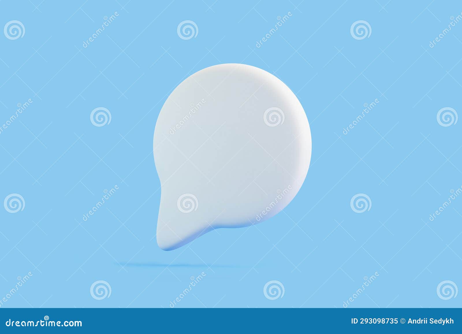 Speech Bubble on Blue Background Stock Illustration - Illustration of ...