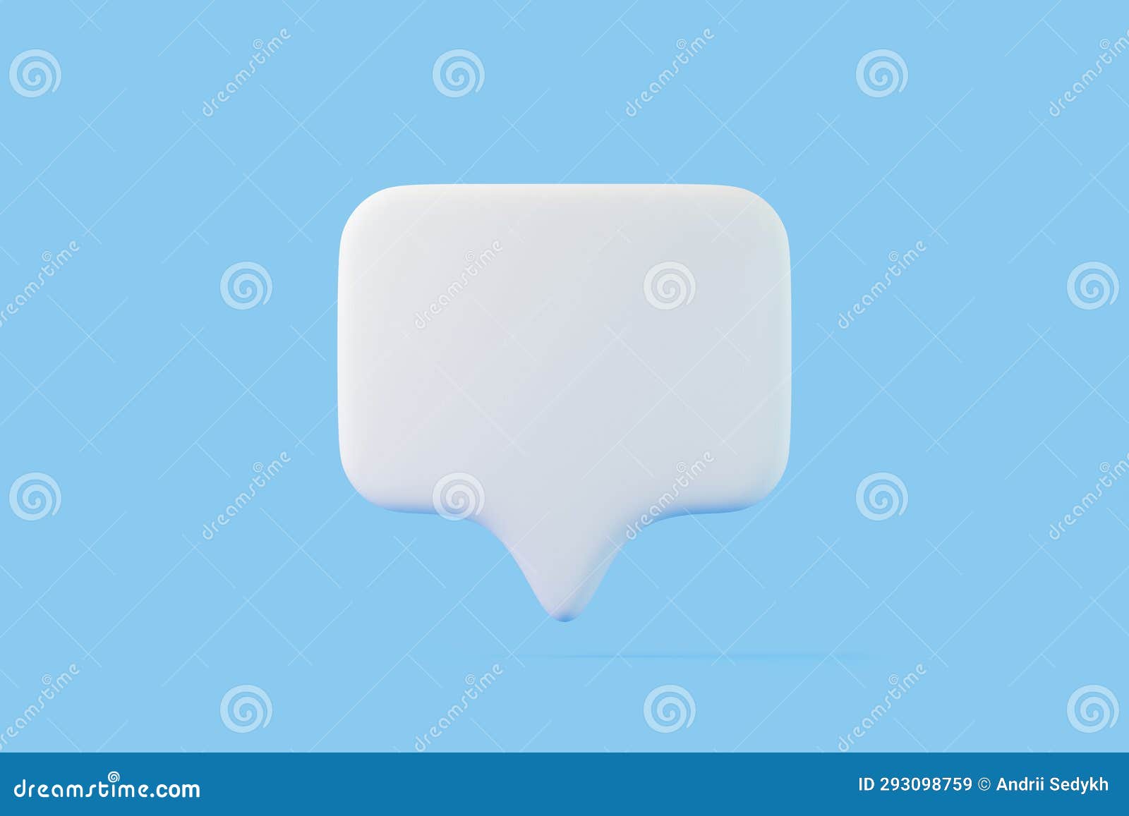 Speech Bubble on Blue Background Stock Illustration - Illustration of ...