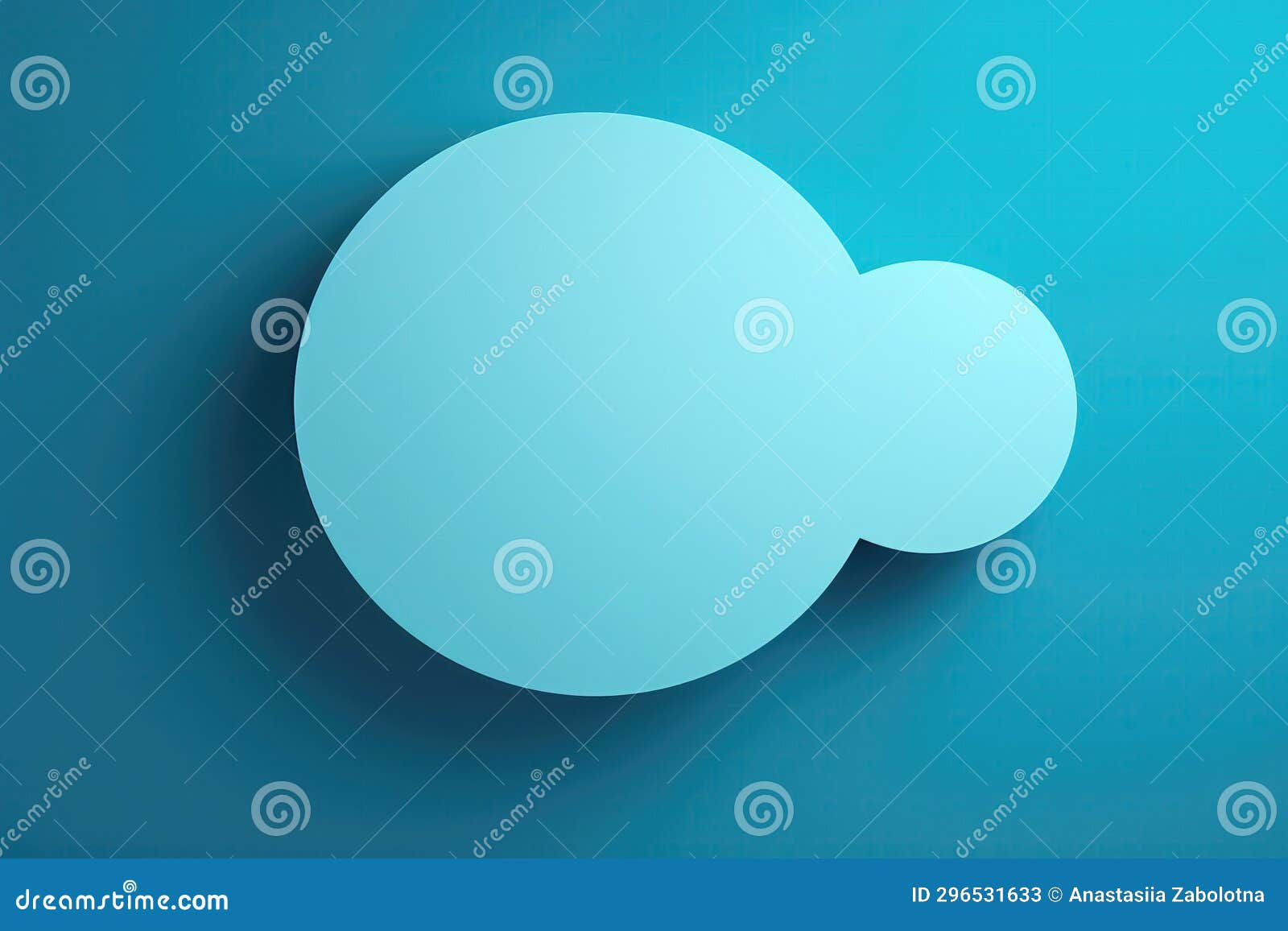 Speech Bubble on Blue Background. Generative AI Stock Illustration ...