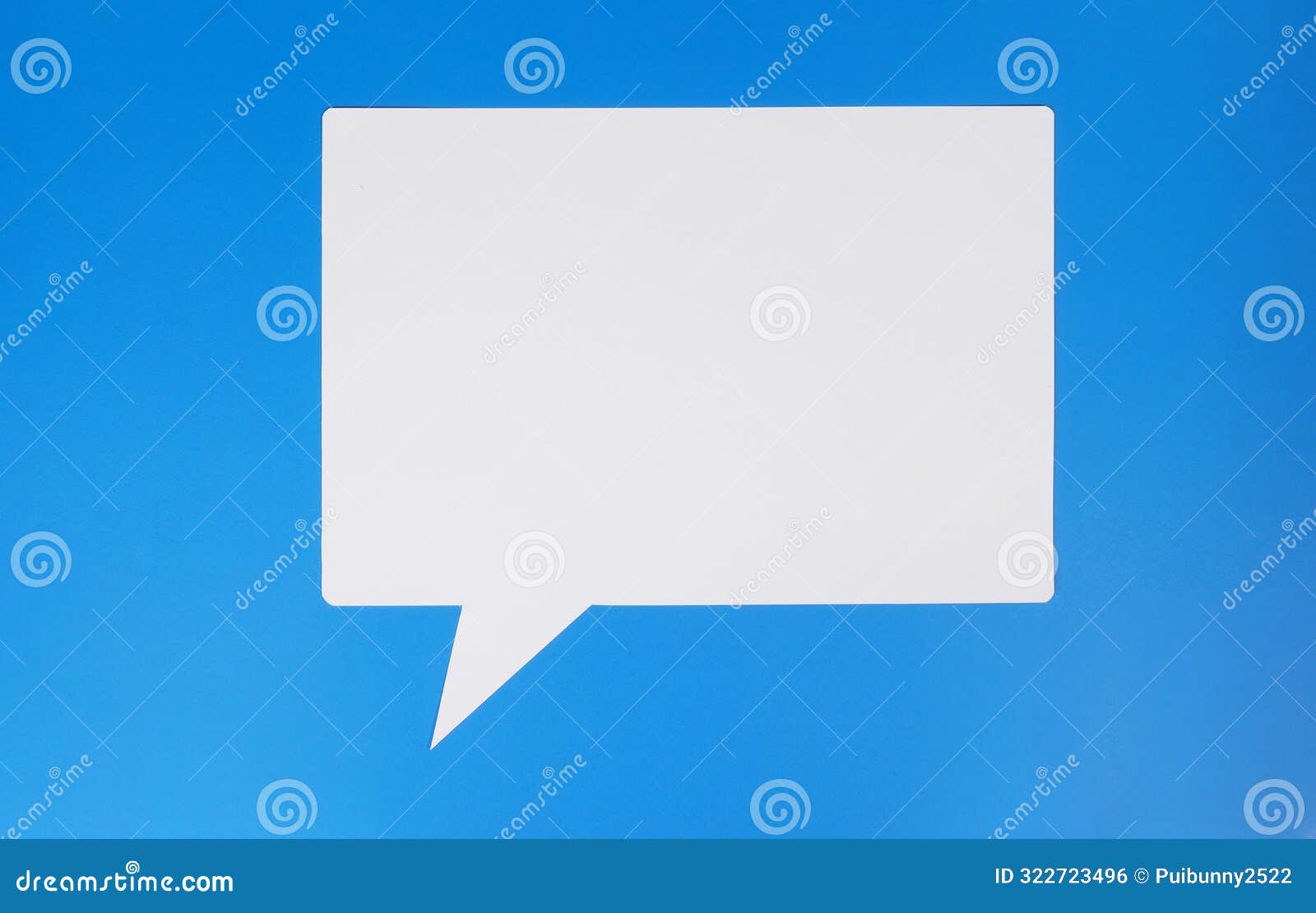 Speech Bubble on Blue Background Stock Photo - Image of talk, chat ...
