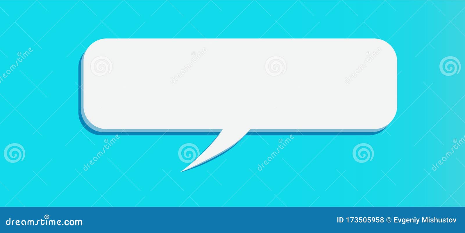 Speech Bubble on a Blue Background.Vector Illustration Stock Vector ...