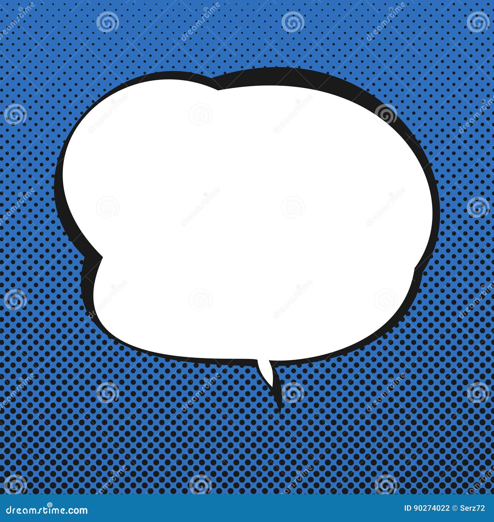 Speech Bubble , Blue Retro Background Stock Vector - Illustration of ...