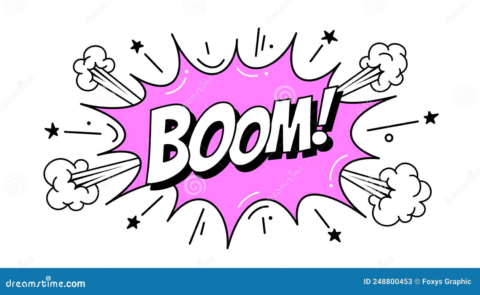 Speech Bubble Boom. Banner, Speech Bubble Stock Vector - Illustration ...