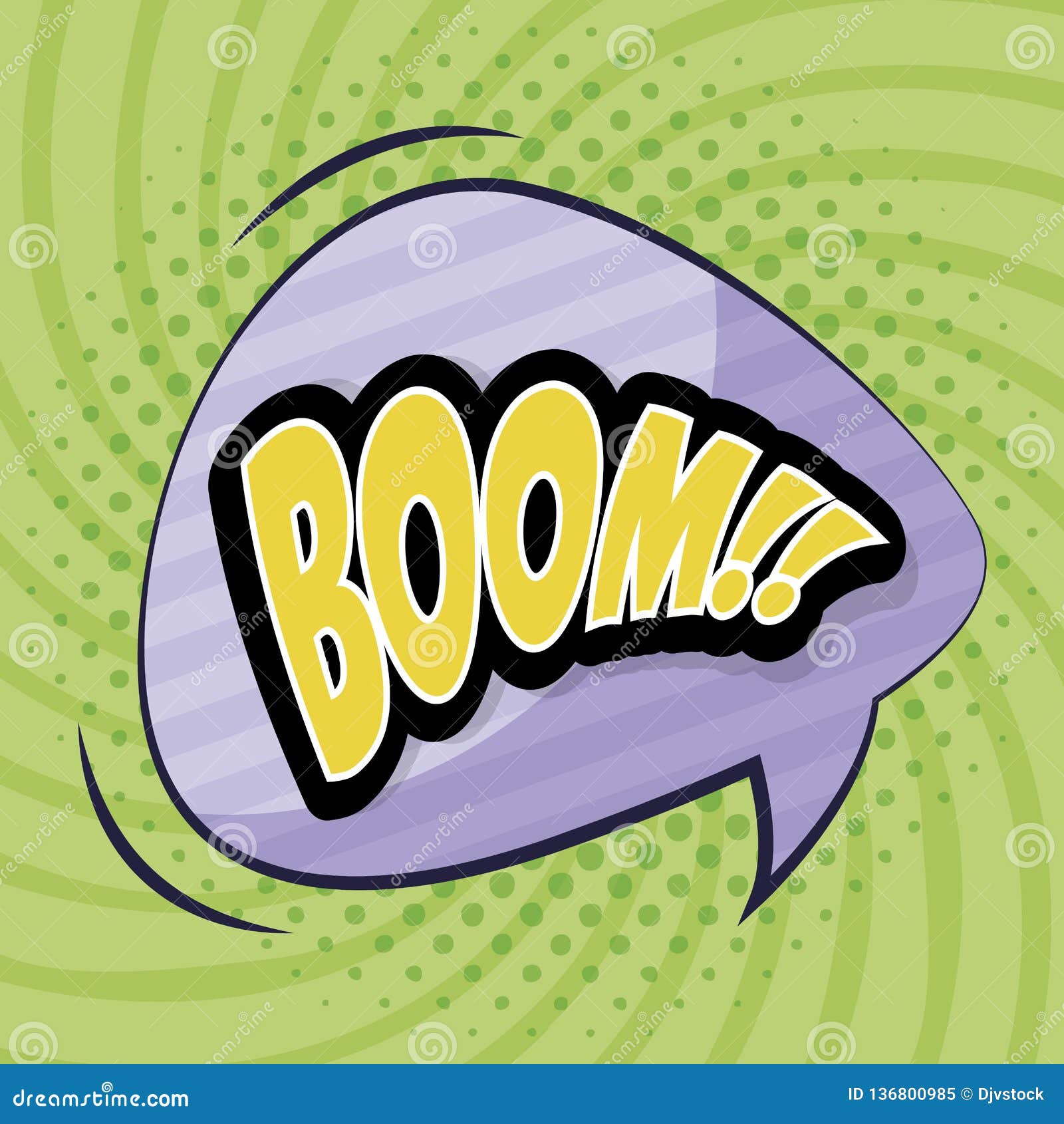 Speech Bubble with Boom Word Comic Pop Art Stock Vector - Illustration ...