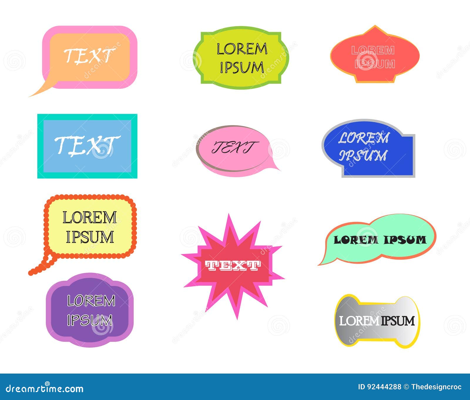 Speech Bubble Box Dialog Comment Message Stock Vector - Illustration of ...