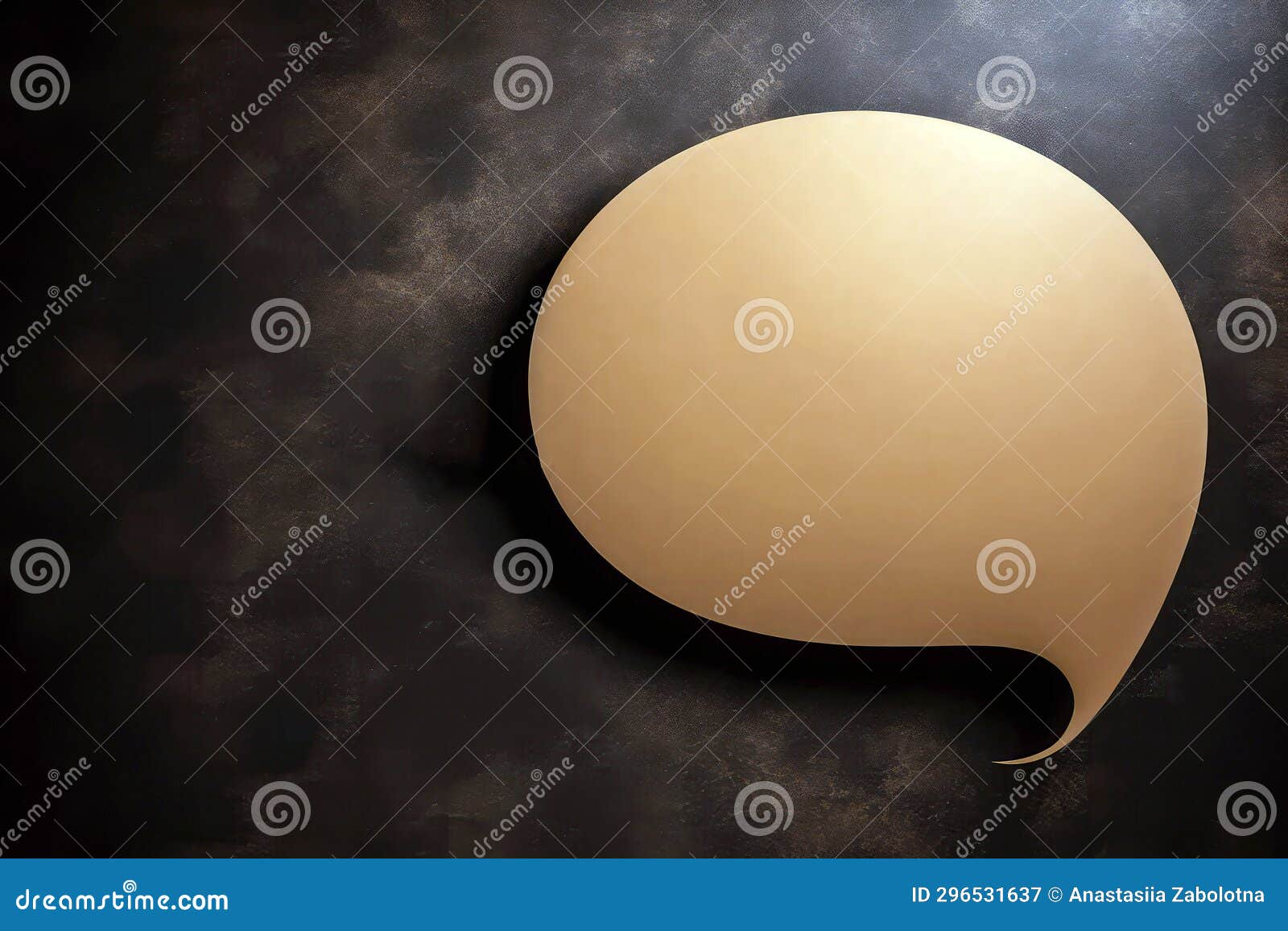Speech Bubble on Brown Background. Generative AI Stock Illustration ...
