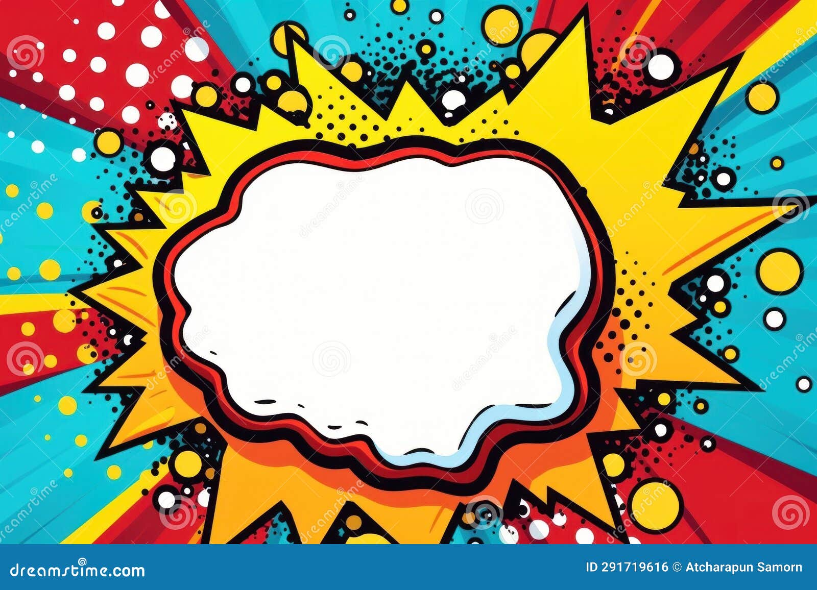 Speech Bubble Burst Comic Art Illustration Stock Illustration ...