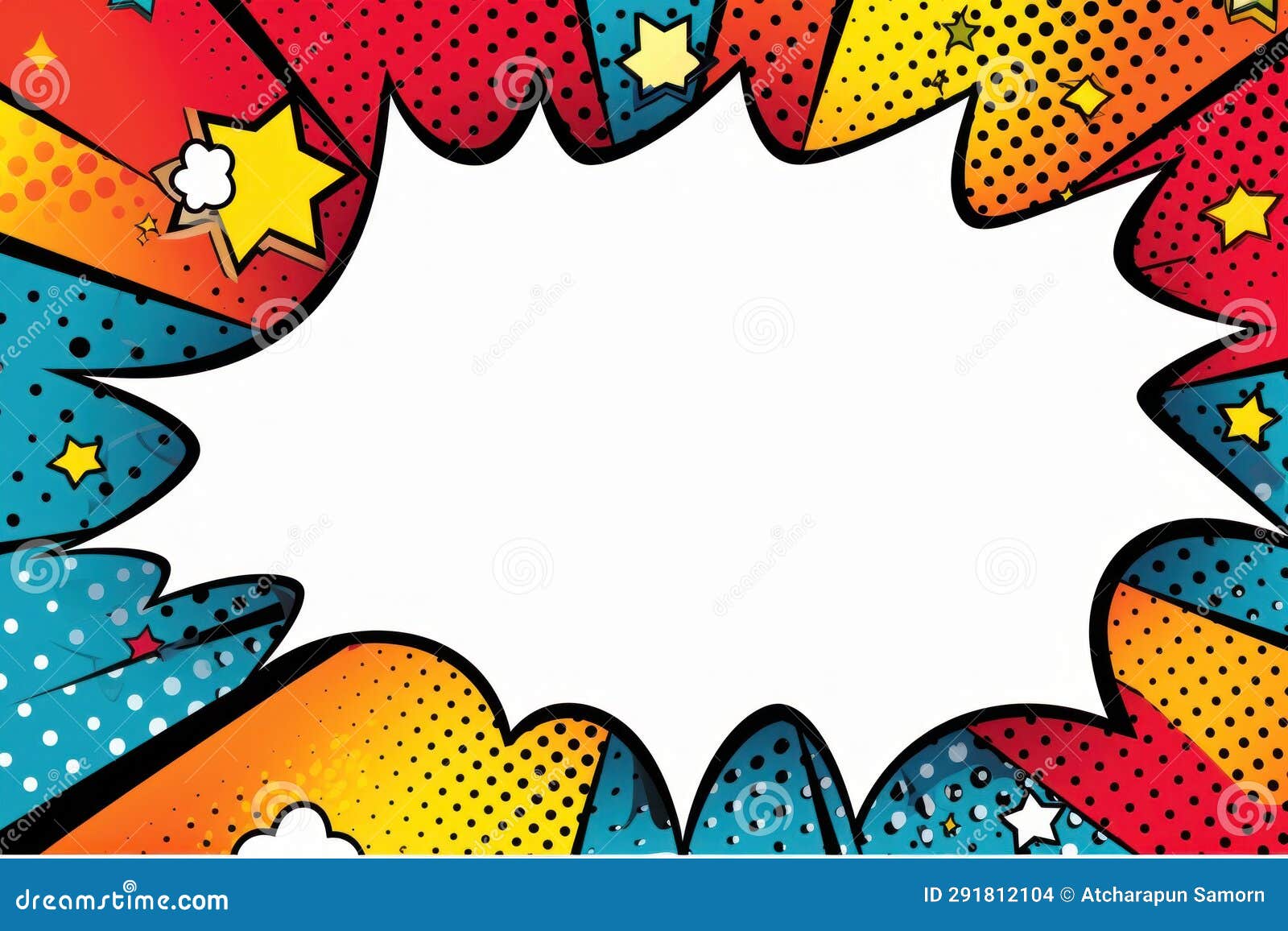 Speech Bubble Burst Comic Art Illustration Stock Illustration ...