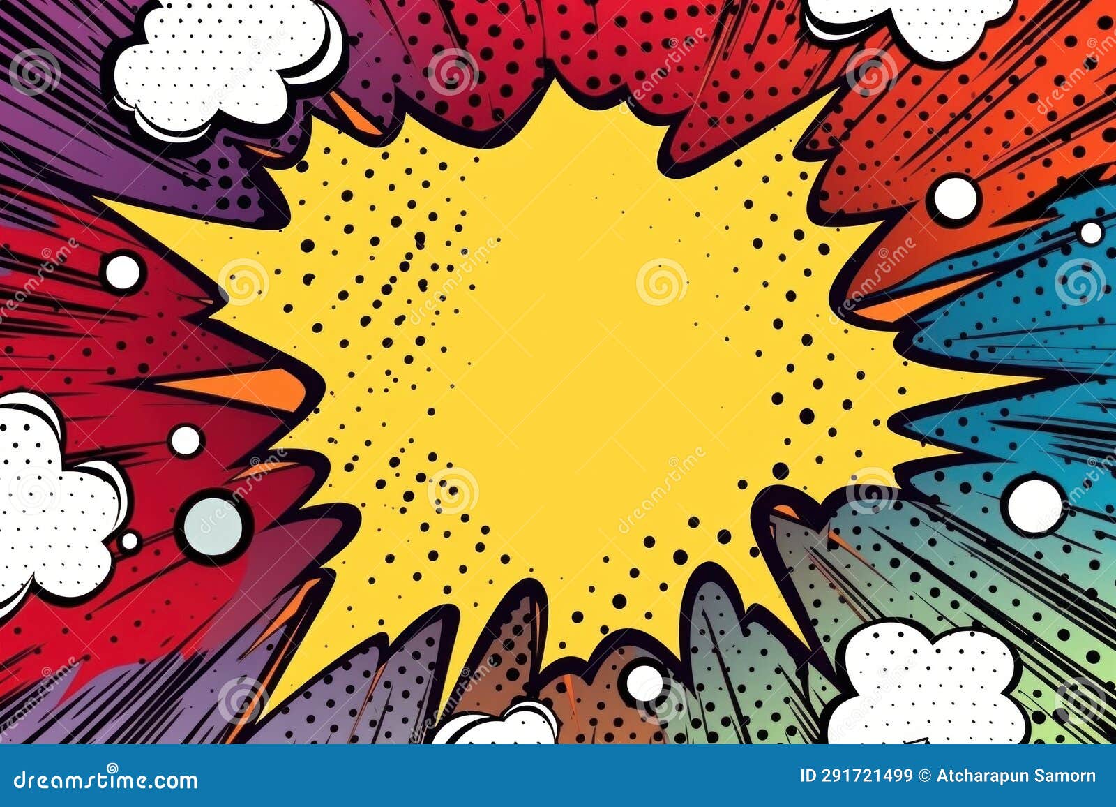 Speech Bubble Burst Comic Art Illustration Stock Illustration ...