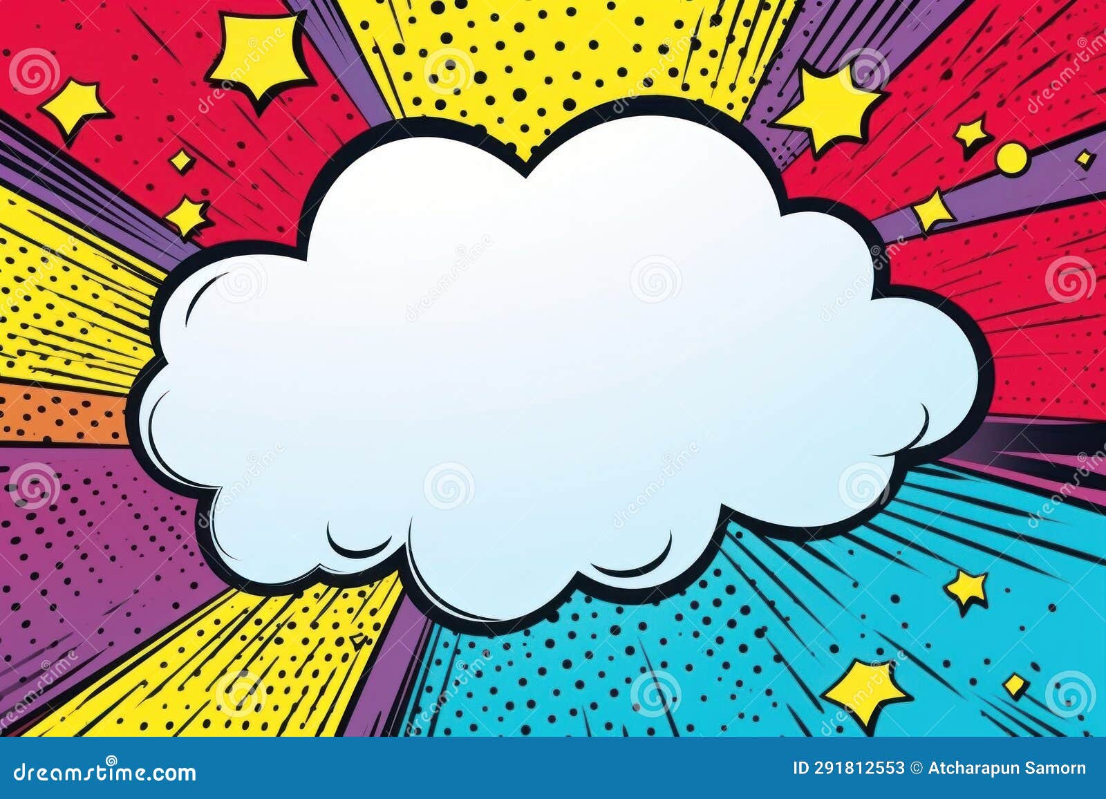 Speech Bubble Burst Comic Art Illustration Stock Image - Image of burst ...