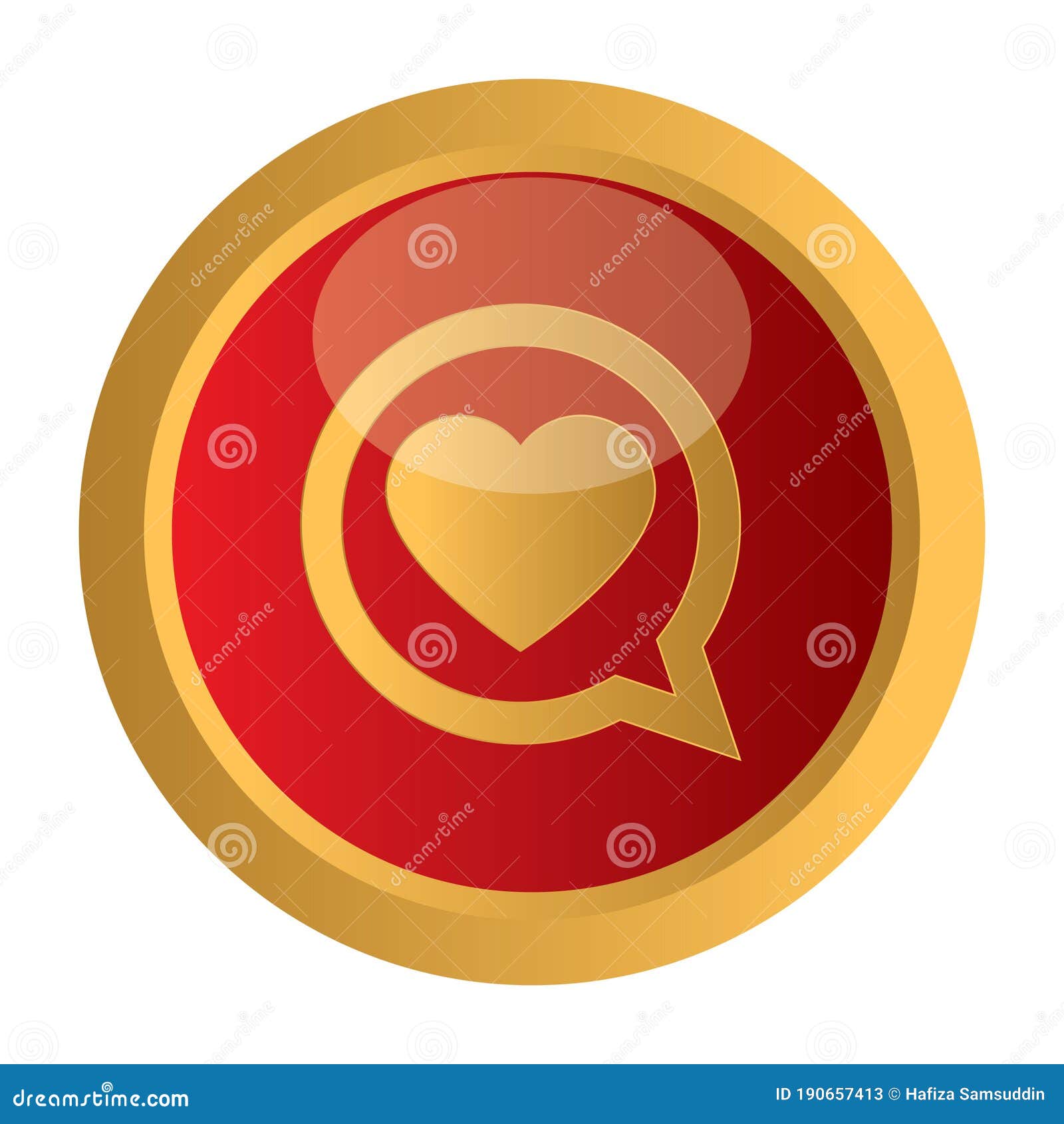 Speech Bubble Button. Vector Illustration Decorative Design Stock ...
