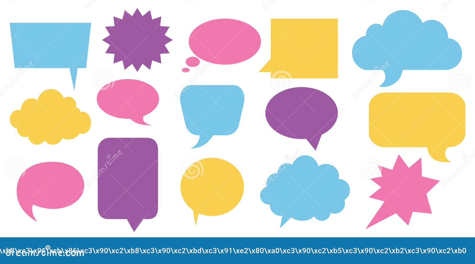 Speech Bubble. Cartoon Comic Talk , Chat Comment and Dialogue Shape ...