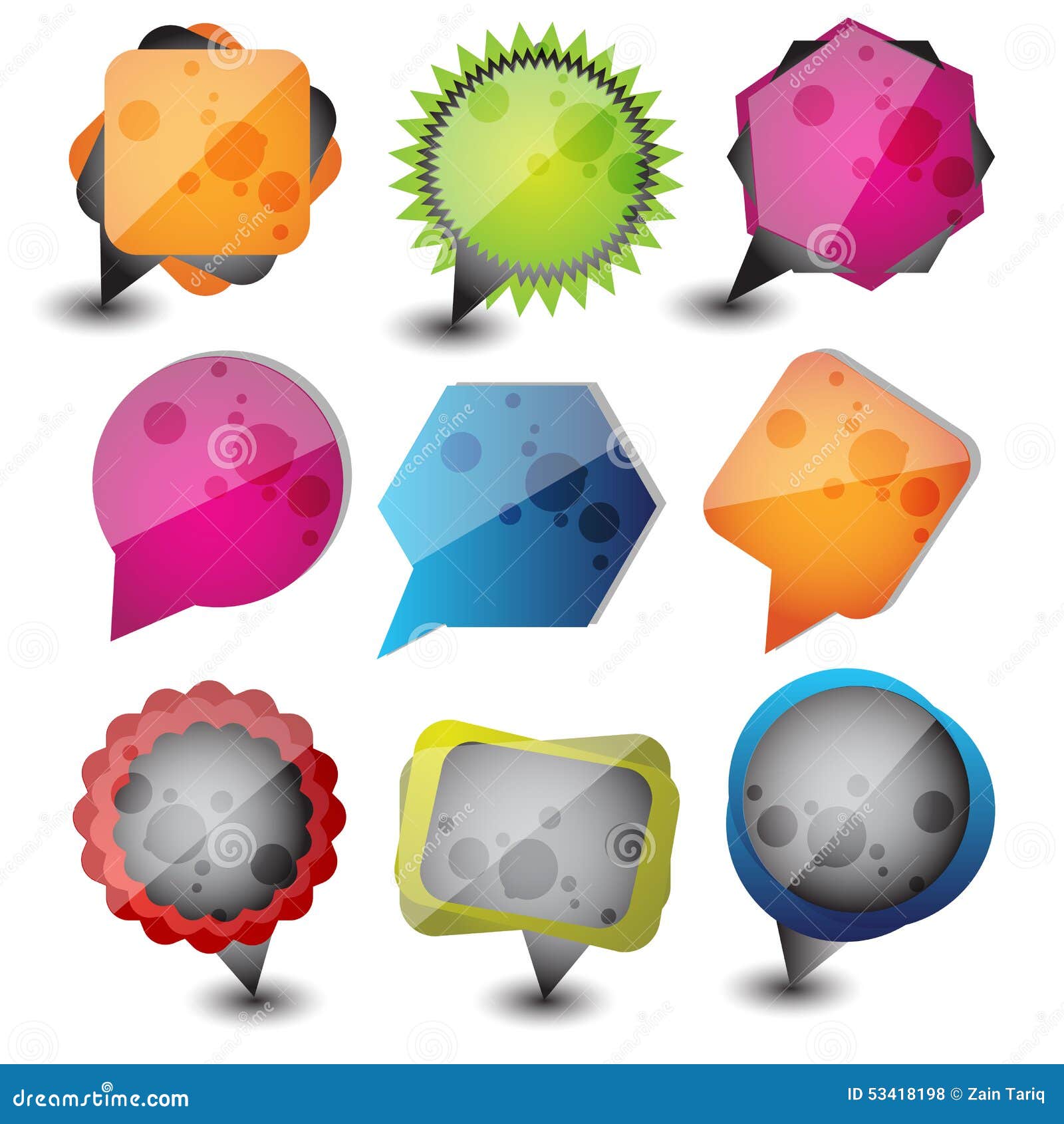 Speech Bubble or Chat Boxes Stock Vector - Illustration of action ...