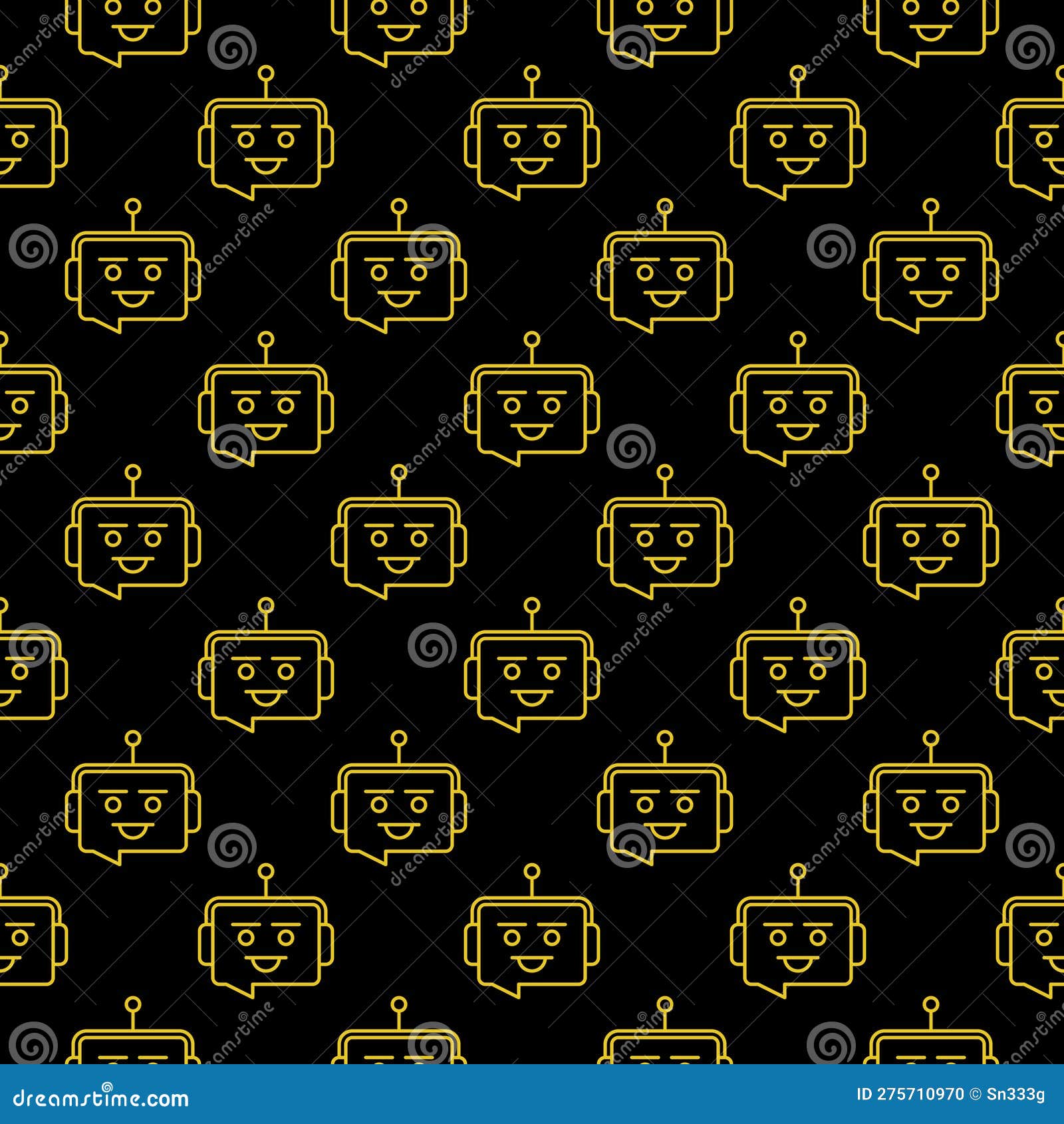 Speech Bubble Chatbot Vector Concept Dark Line Seamless Pattern Stock ...