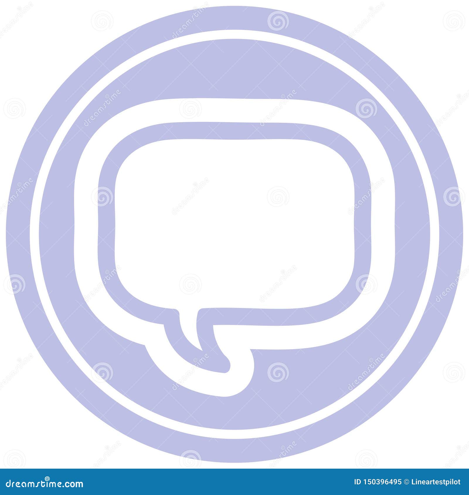 Speech Bubble Circular Icon Symbol Stock Vector - Illustration of clip ...