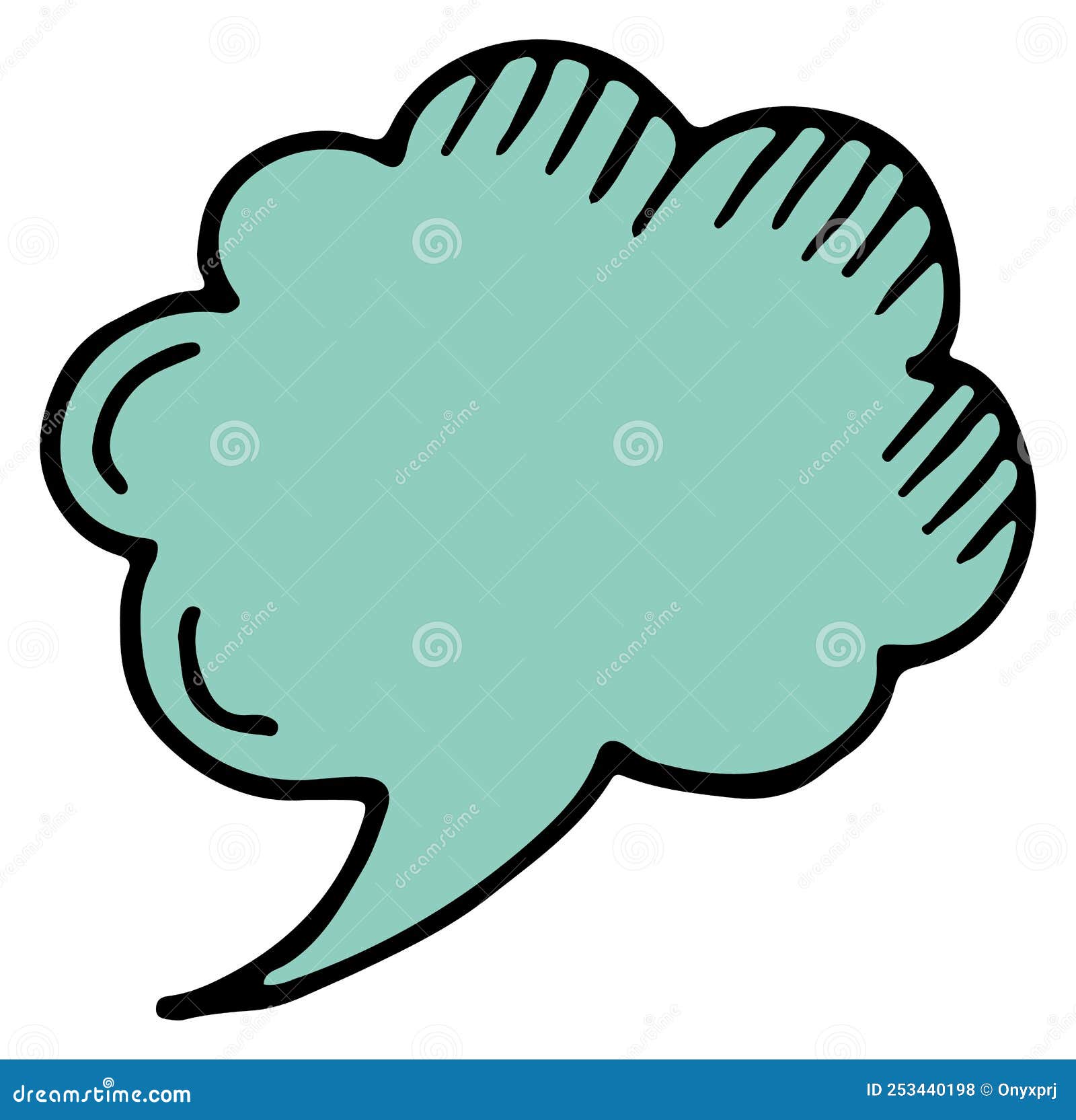 Speech Bubble Color Doodle. Message Balloon Icon Stock Vector ...
