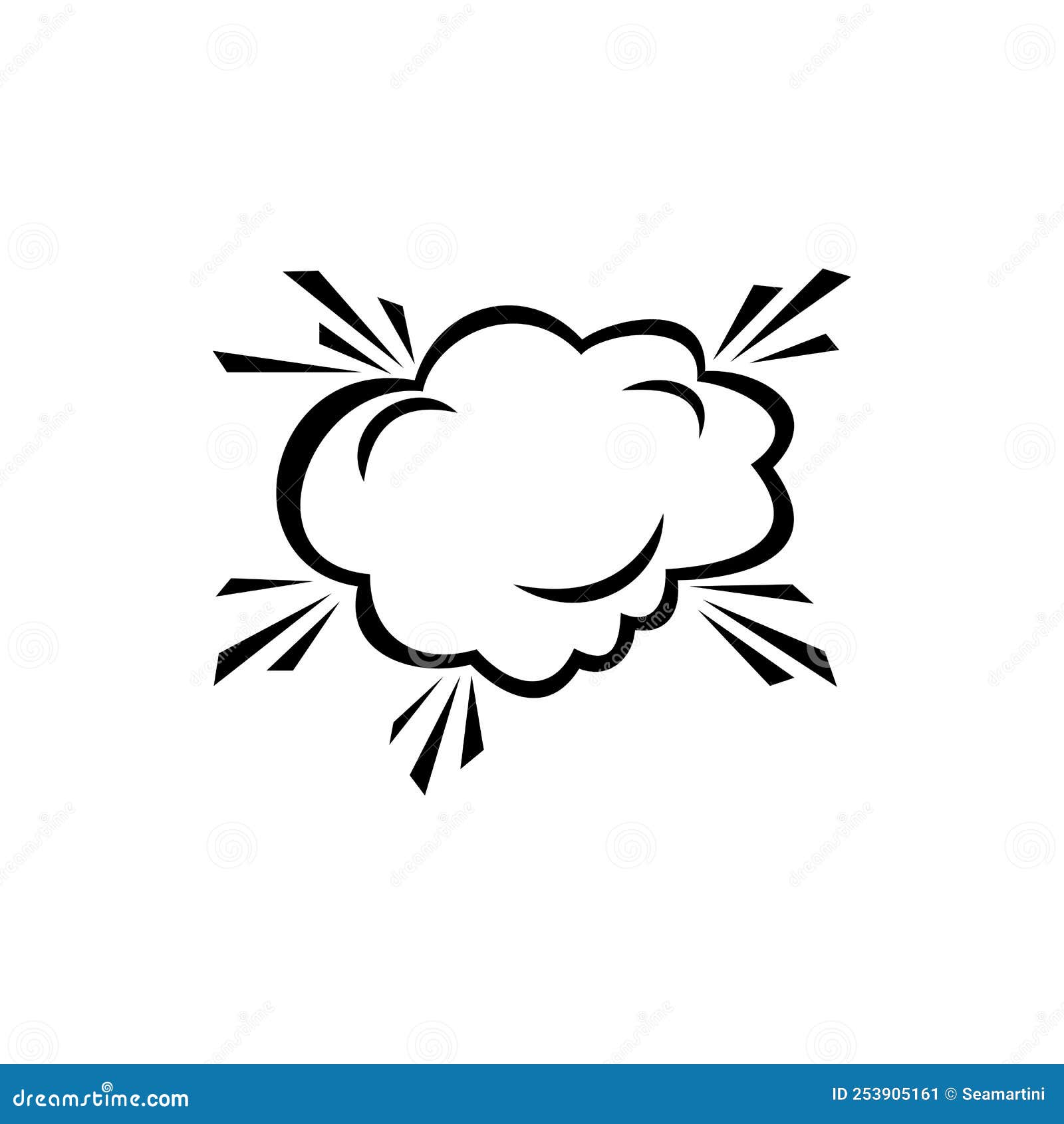 Speech Bubble or Comic Cloud Isolated Stock Vector - Illustration of ...